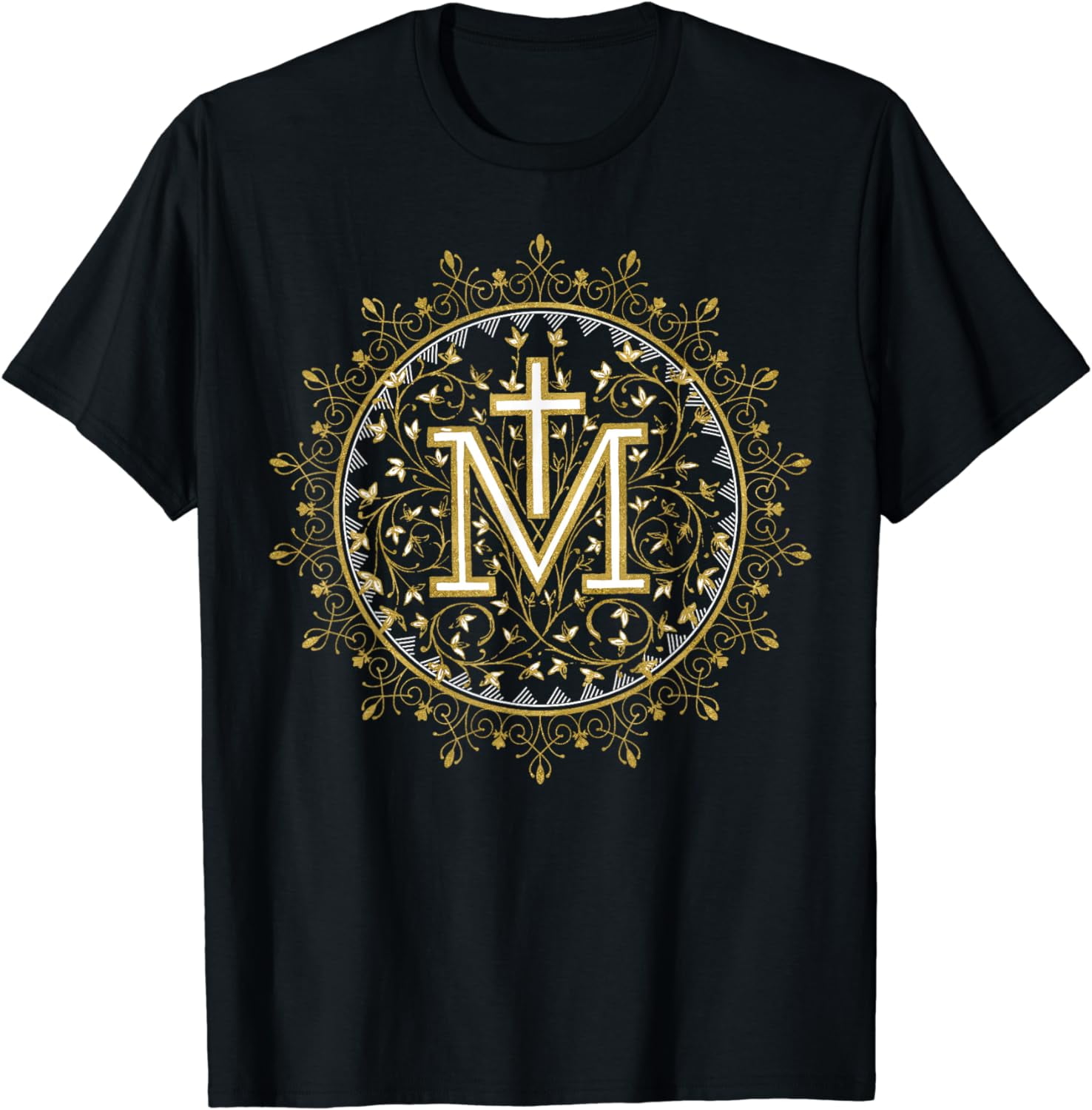 Hail Mary Catholic Our Lady Holy Blessed Maria T-Shirt - Walmart.com