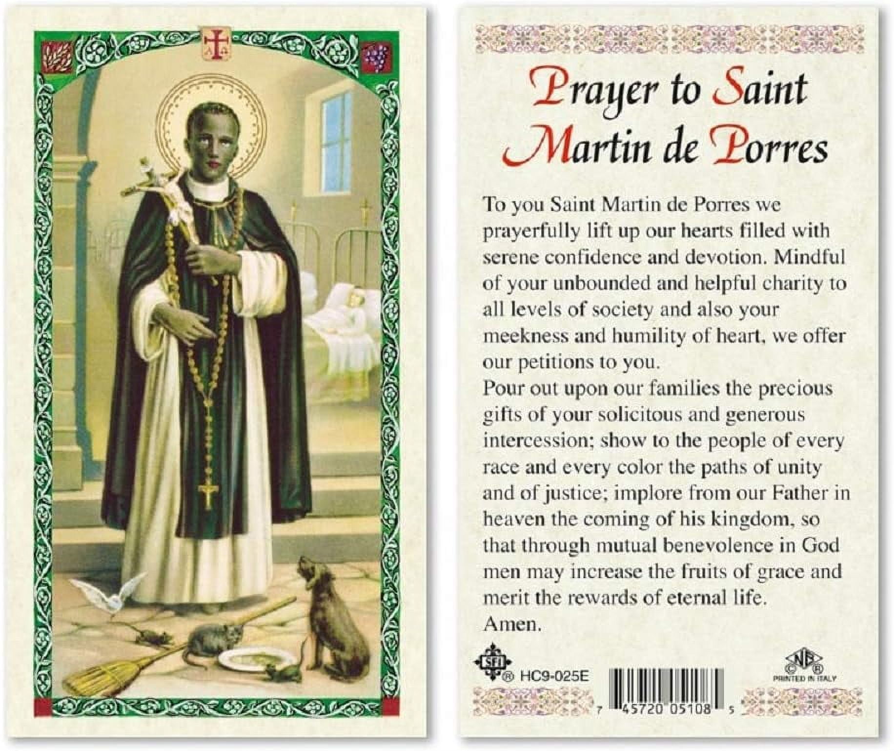 Hail Mary Gifts Prayer Cards ST Martin DE PORRES - Prayer 25/PKG ...