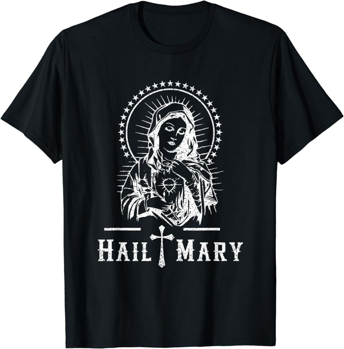 Hail Mary Prayer to Holy-Mary Mother Of-God Catholic Faith T-Shirt ...
