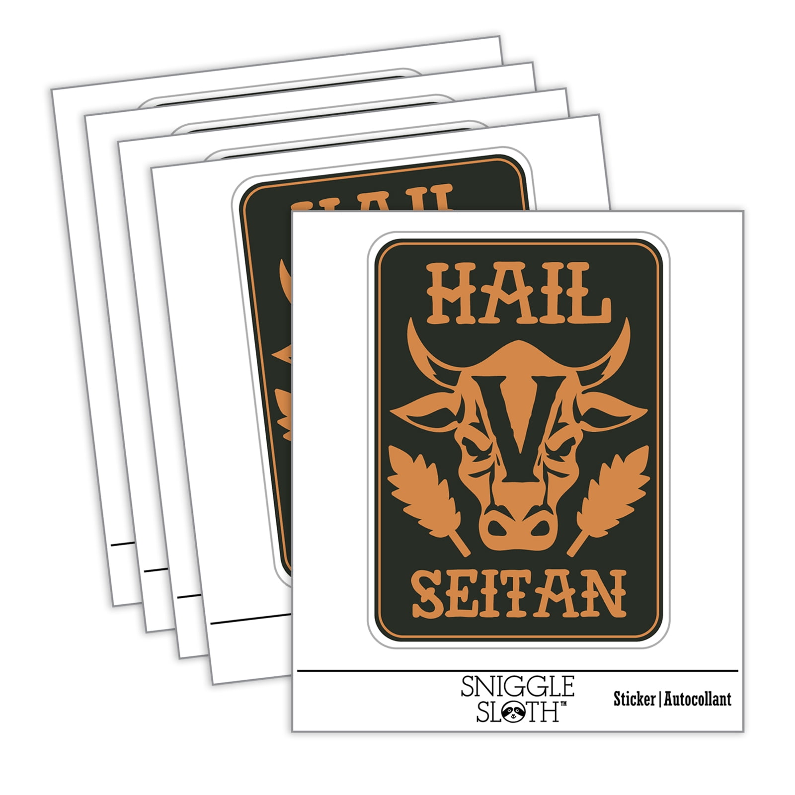 Hail Seitan Vegan Cow Head Car Window Bumper Water Bottle Phone Tablet ...