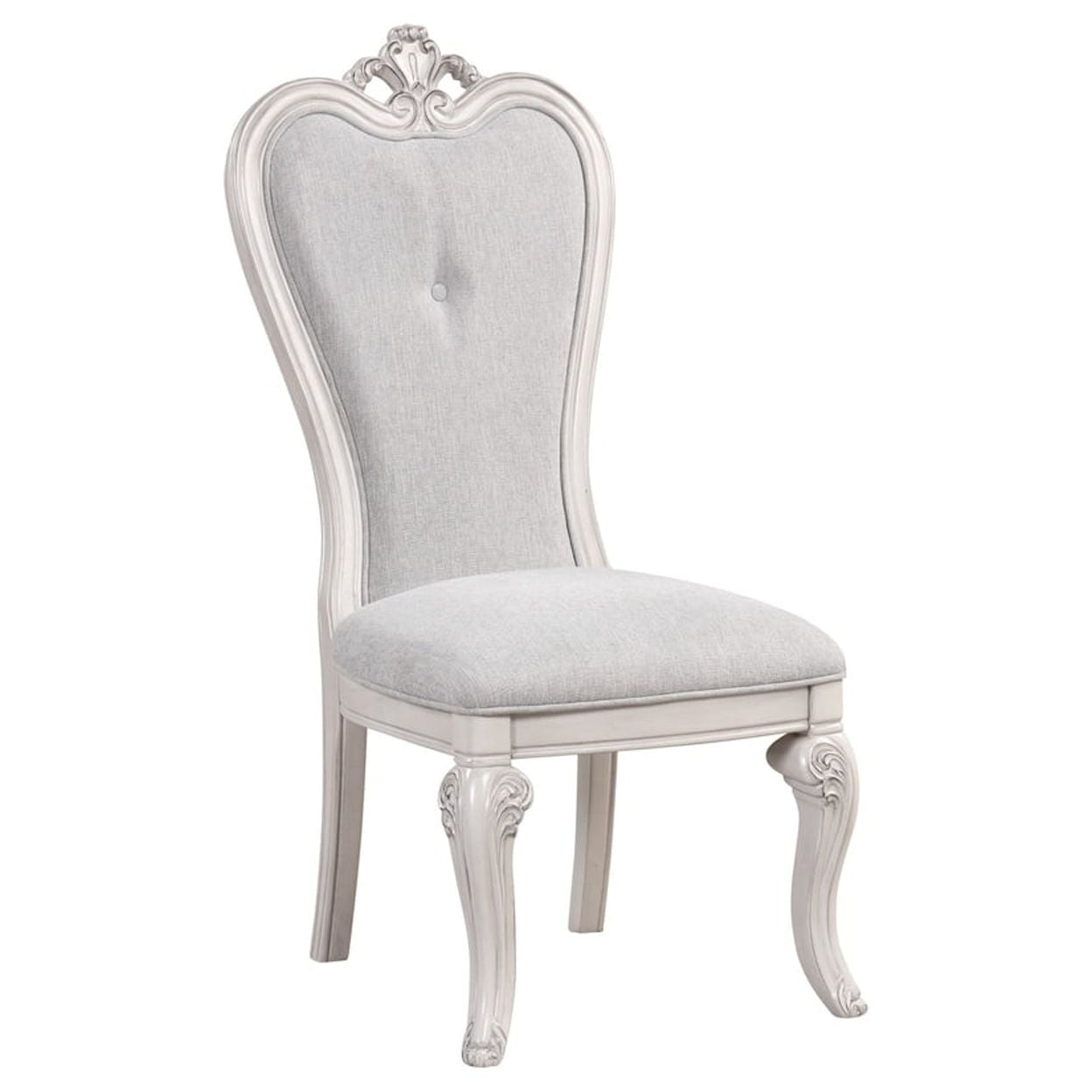 Hailey 27 Inch Cushioned Side Dining Chair, Set of 2, Crowned Backrest ...