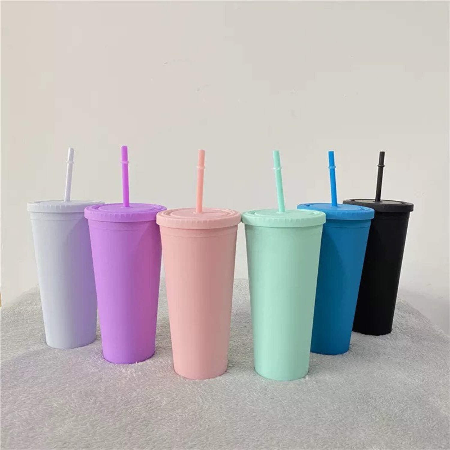 Hailey Brook Designs, 24 oz Matte Blue Acrylic Tumbler, Double-Walled ...