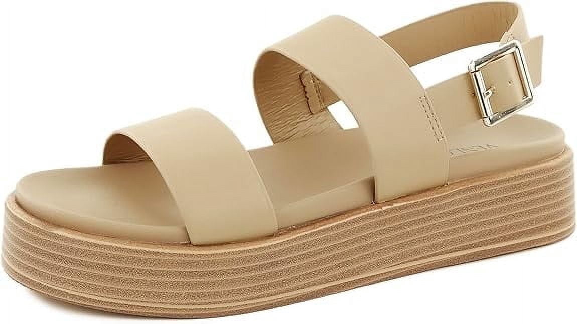 Hailey Platform Strap Sandals for Women – Faux Leather Sandals Women’s ...