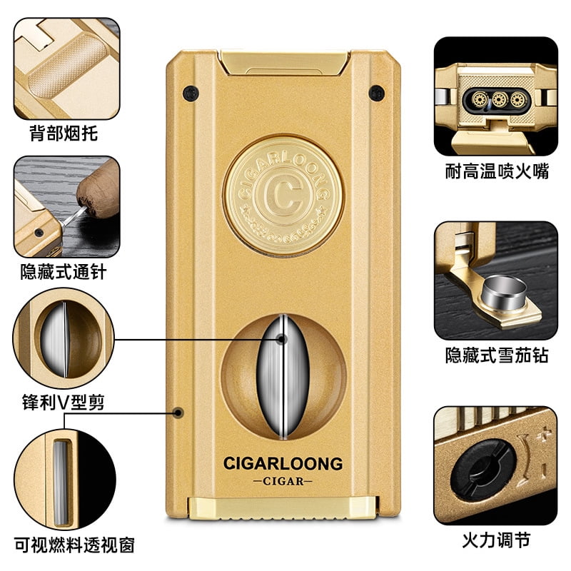 Haillai Butane Torch Lighter, Sold Without Fuel,SKU00366-金色 - Walmart.com