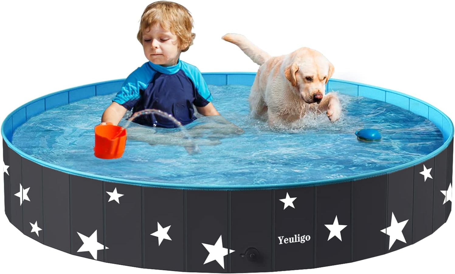 Haillai Dog Pool, Foldable Bathing Tub Pet Pool, Portable and Stable ...