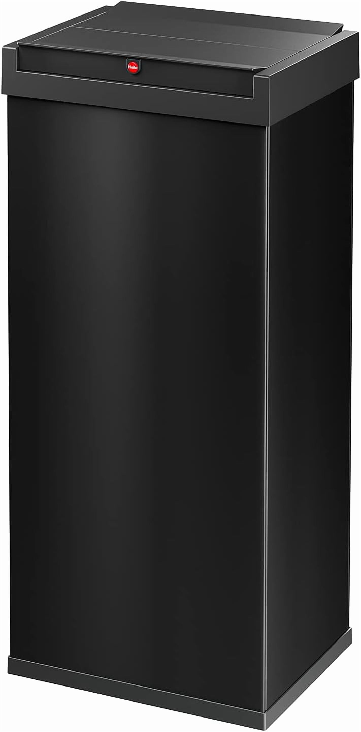 Hailo 52 Liter 13.7 Gallon Steel Trash Can Self-Closing Lid Big-Box ...