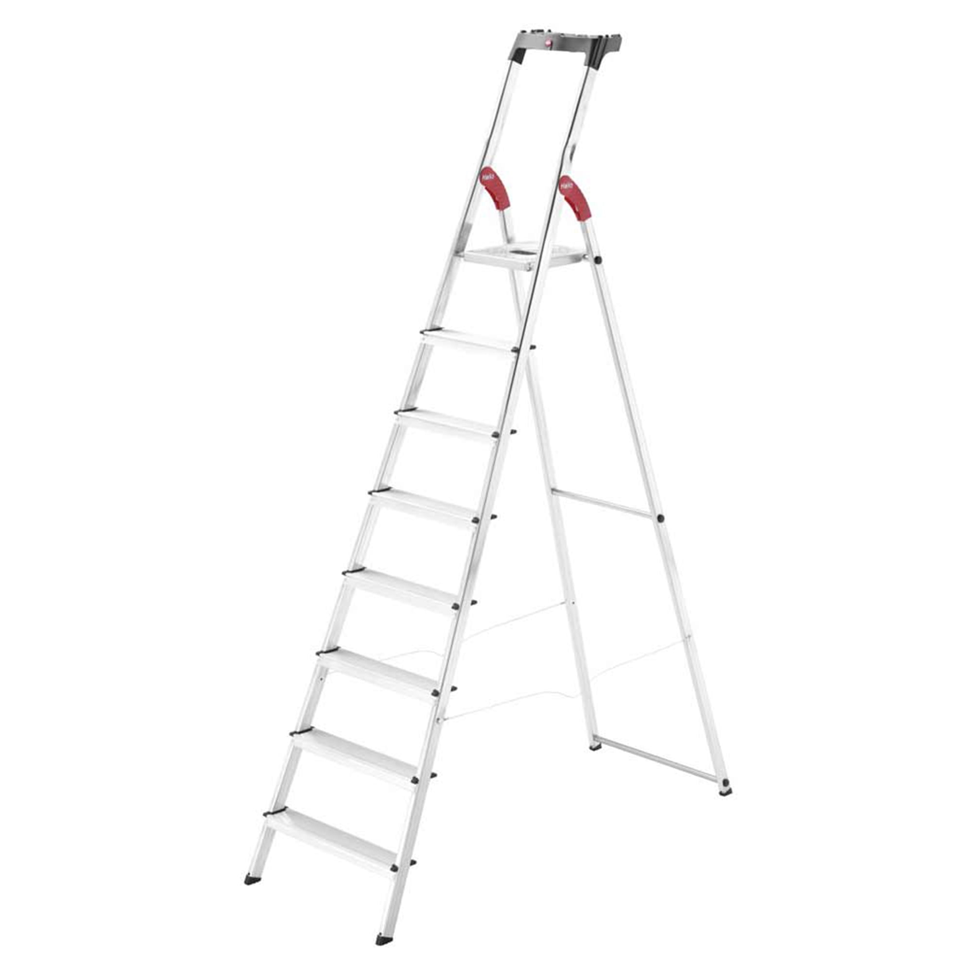 Hailo Folding Step Ladder, 8 Steps for Home and Kitchen, L60, Silver ...