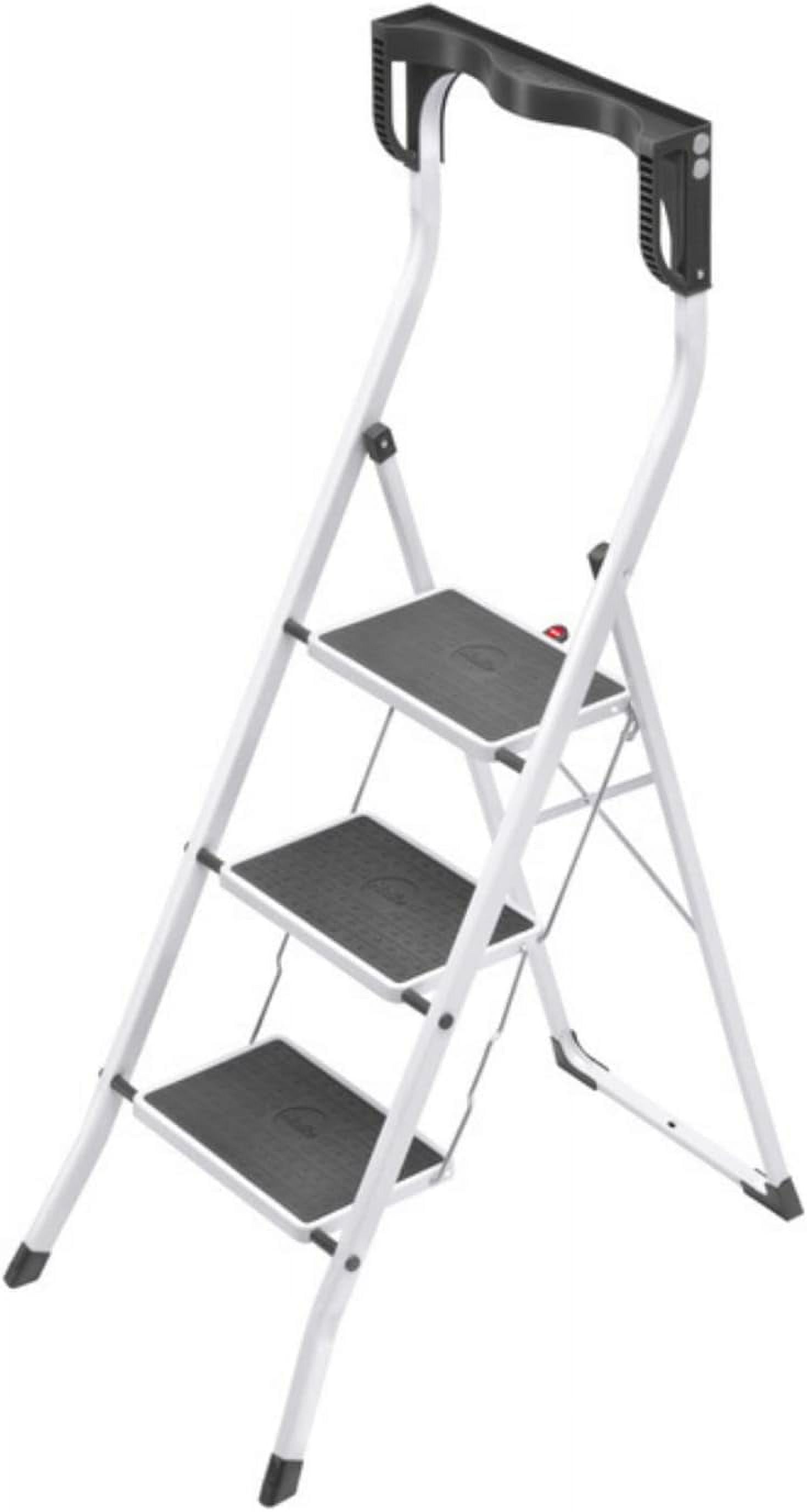 Hailo Safety Plus | Steel Folding Stepladder | Three Large Steps with ...