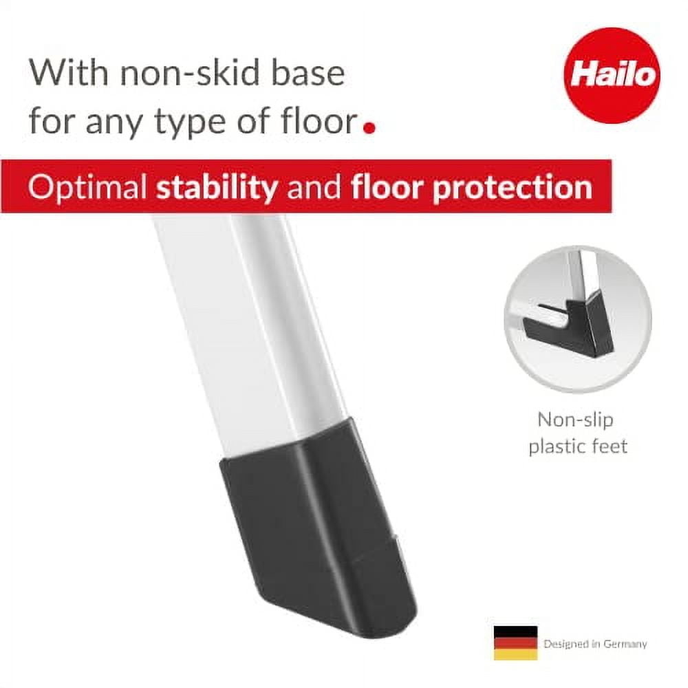 Hailo Safety Plus | Steel Folding Stepladder | Two Large Steps with Non ...