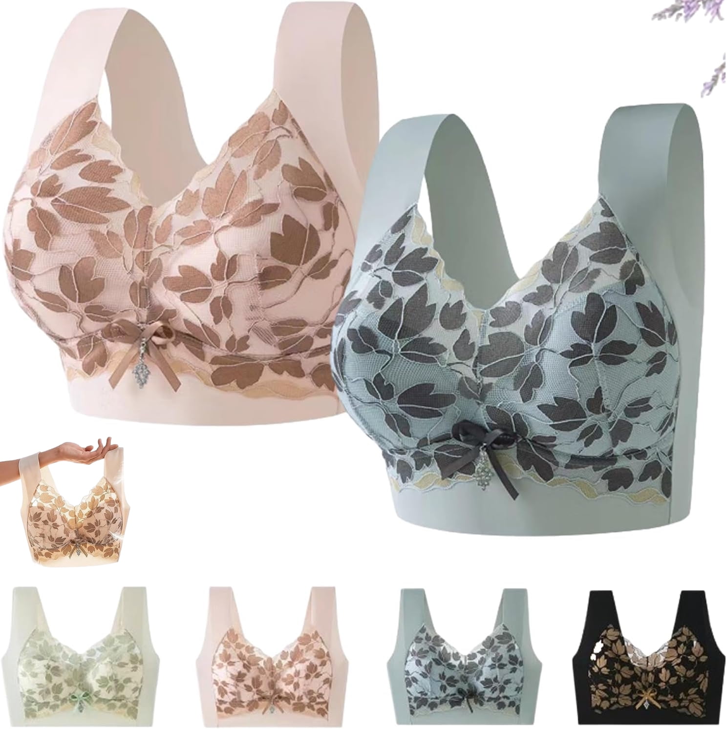 Hailoyearn Bra Older Women, Versatile Comfy Lift & Flex Wireless Bra ...