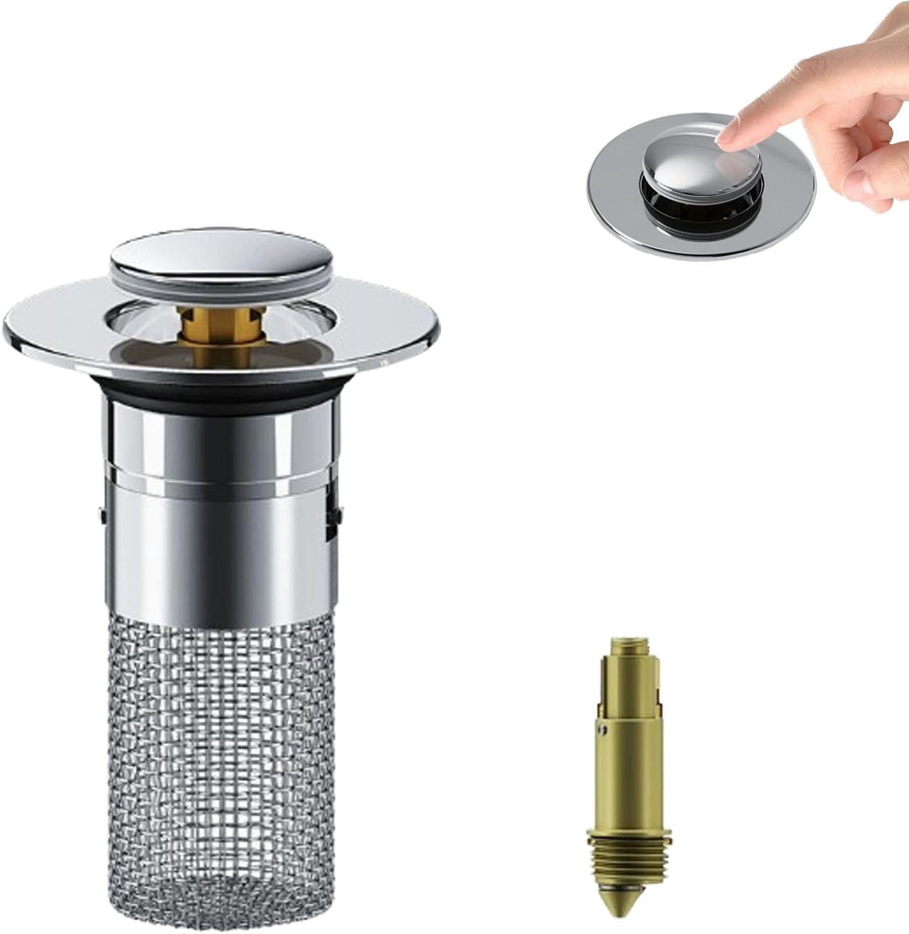 Hailoyearn Drain Strainer, Universal Stainless Steel Drain Strainer ...