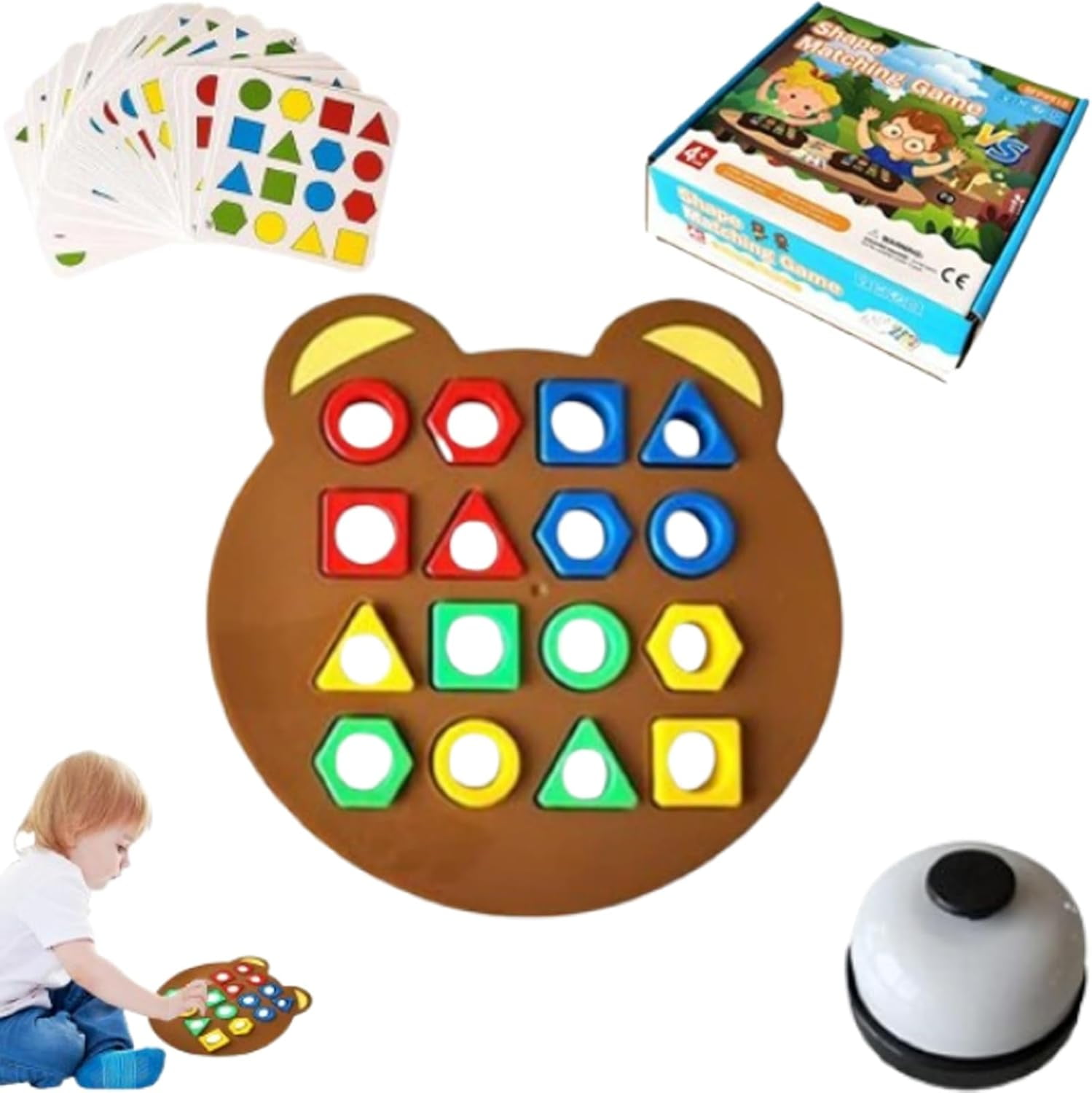 Hailoyearn Shape Matching Game, Wooden Shape Matching Games, Geometric ...