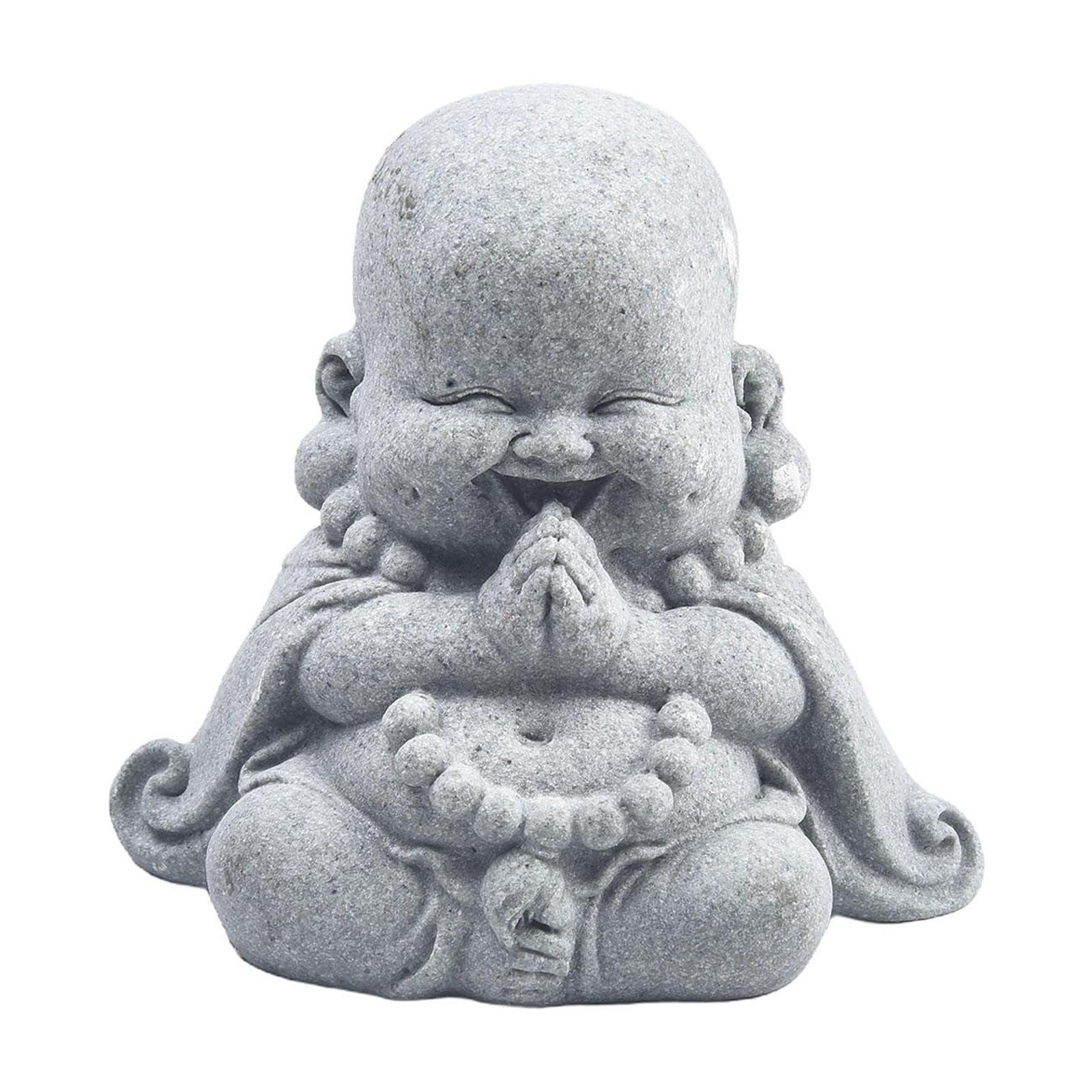 Haimni 1/3Pcs Resin Fat Smiling Buddha Garden Ornament Sandstone Effect ...
