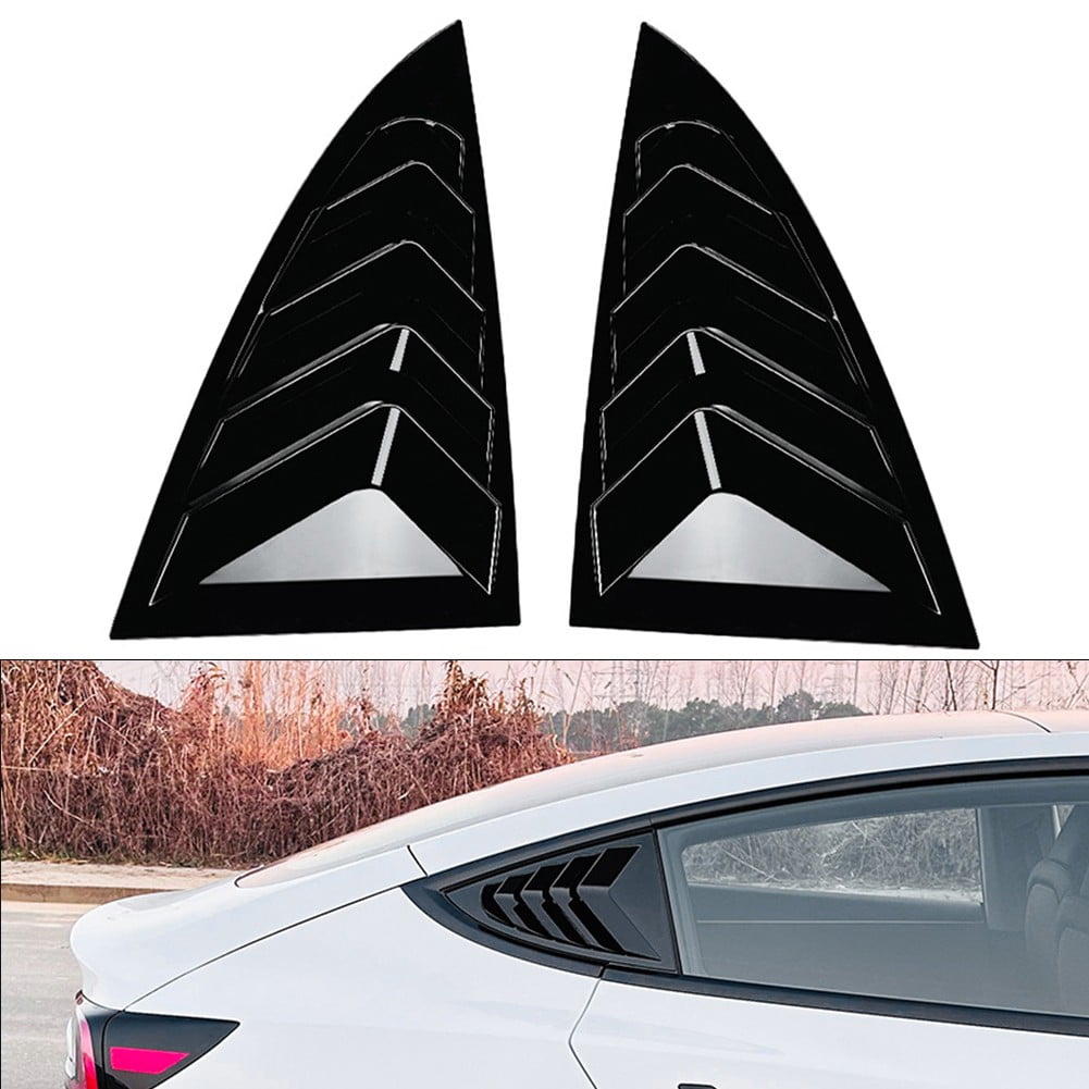 Haimni 1 Pair Rear Door Glass Shutter Louver Cover Trim For Tesla For ...