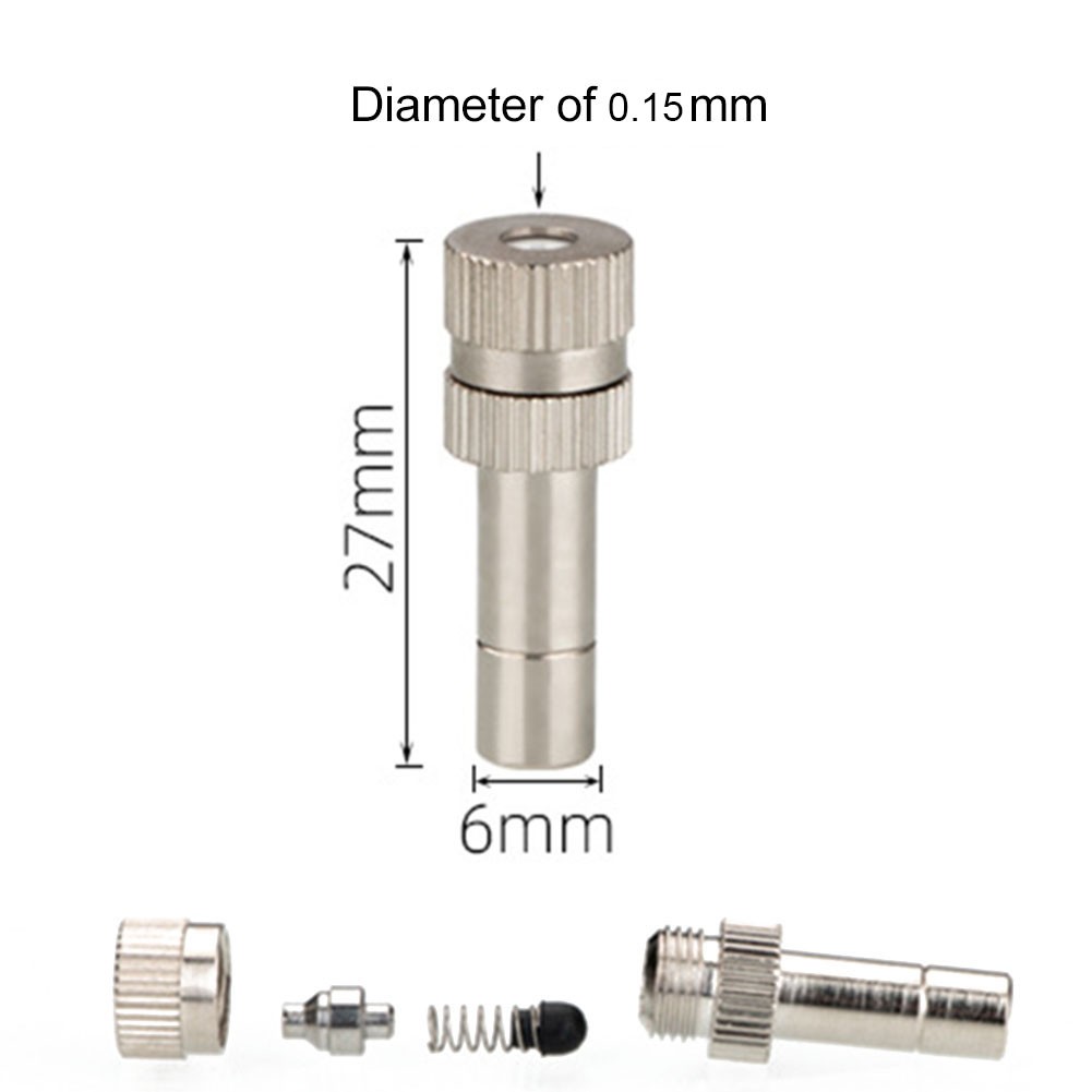 Haimni 10Pcs 6Mm Misting Nozzle Fast Connect Mist Fog Sprayer Spray ...