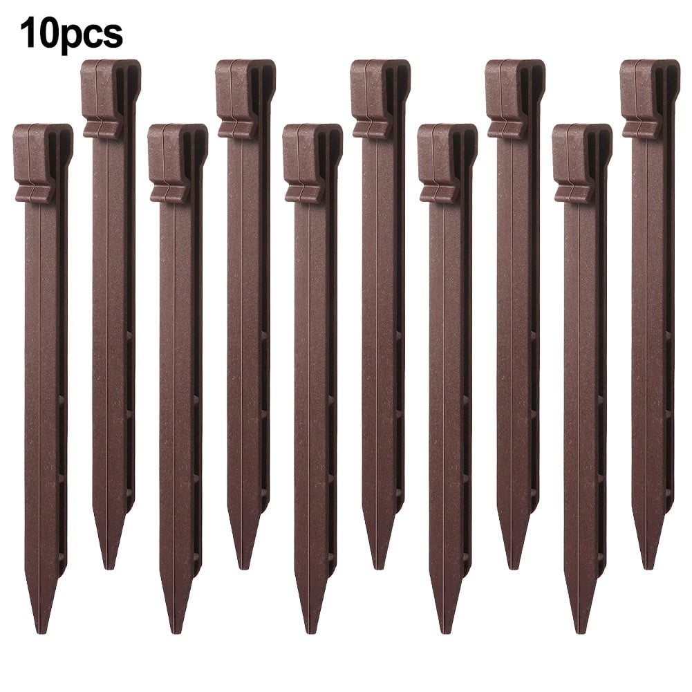 Haimni 12Pcs Garden Edging Stakes Plastic Garden Anchor Stakes Heavy ...