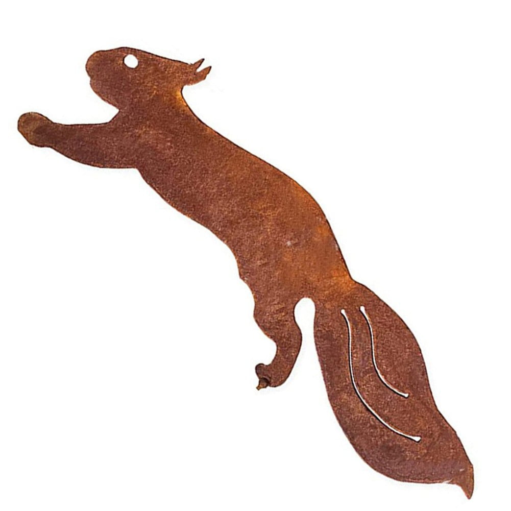 Haimni 30Cm/42Cm Metal Iron Rusty Squirrel Metal Pile Courtyard Rusty ...