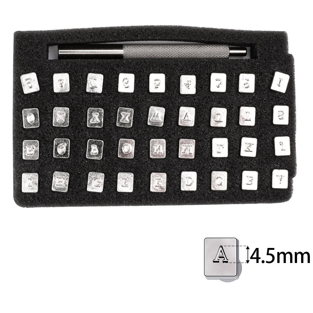 Haimni 36Pc Leather Hot Stamping Kit Hole Punch Letter Tool Diy Leather ...