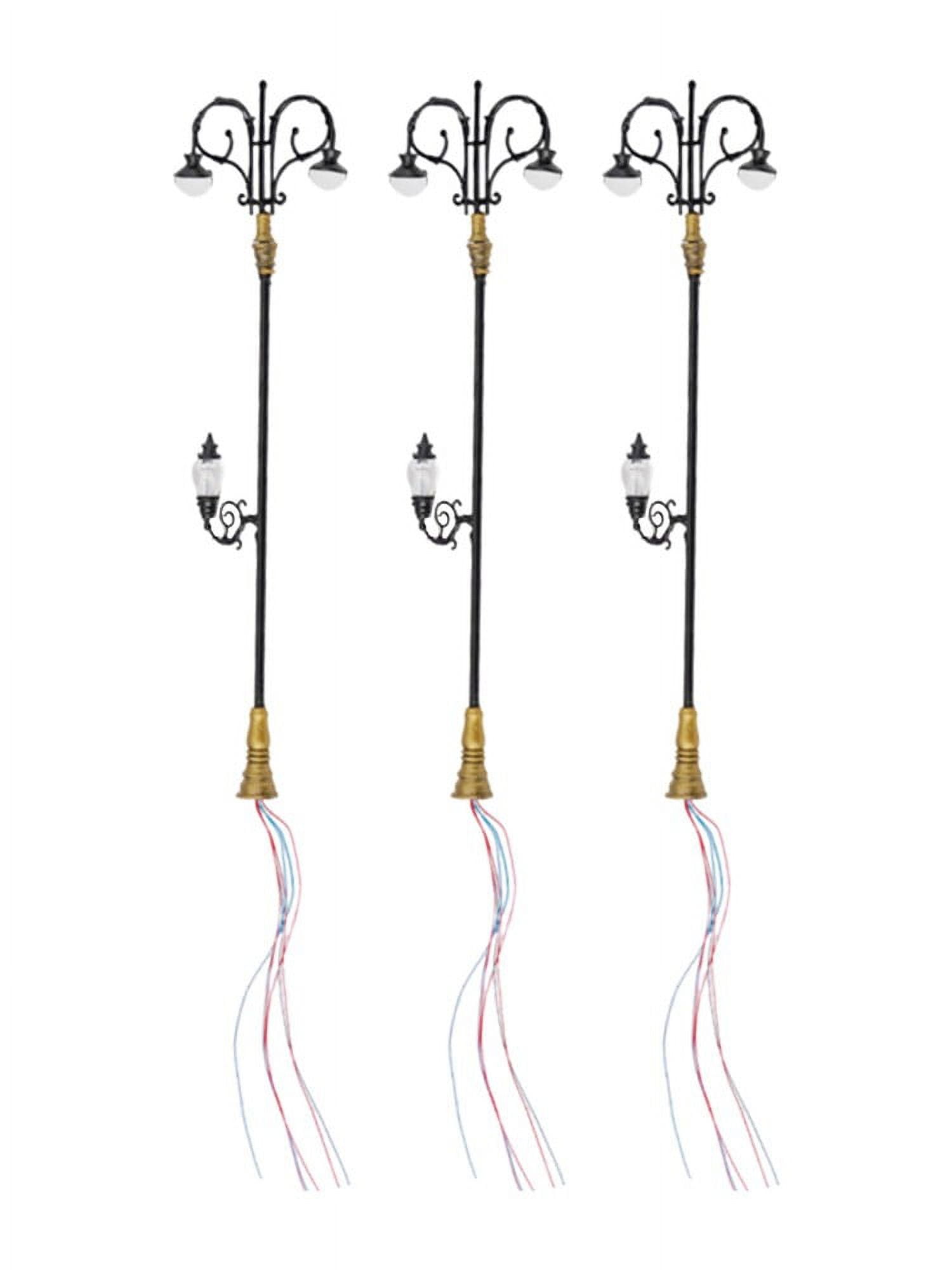 Haimni 3Pcs Model Railway Train Lamp Post Street Light Microlandscape ...