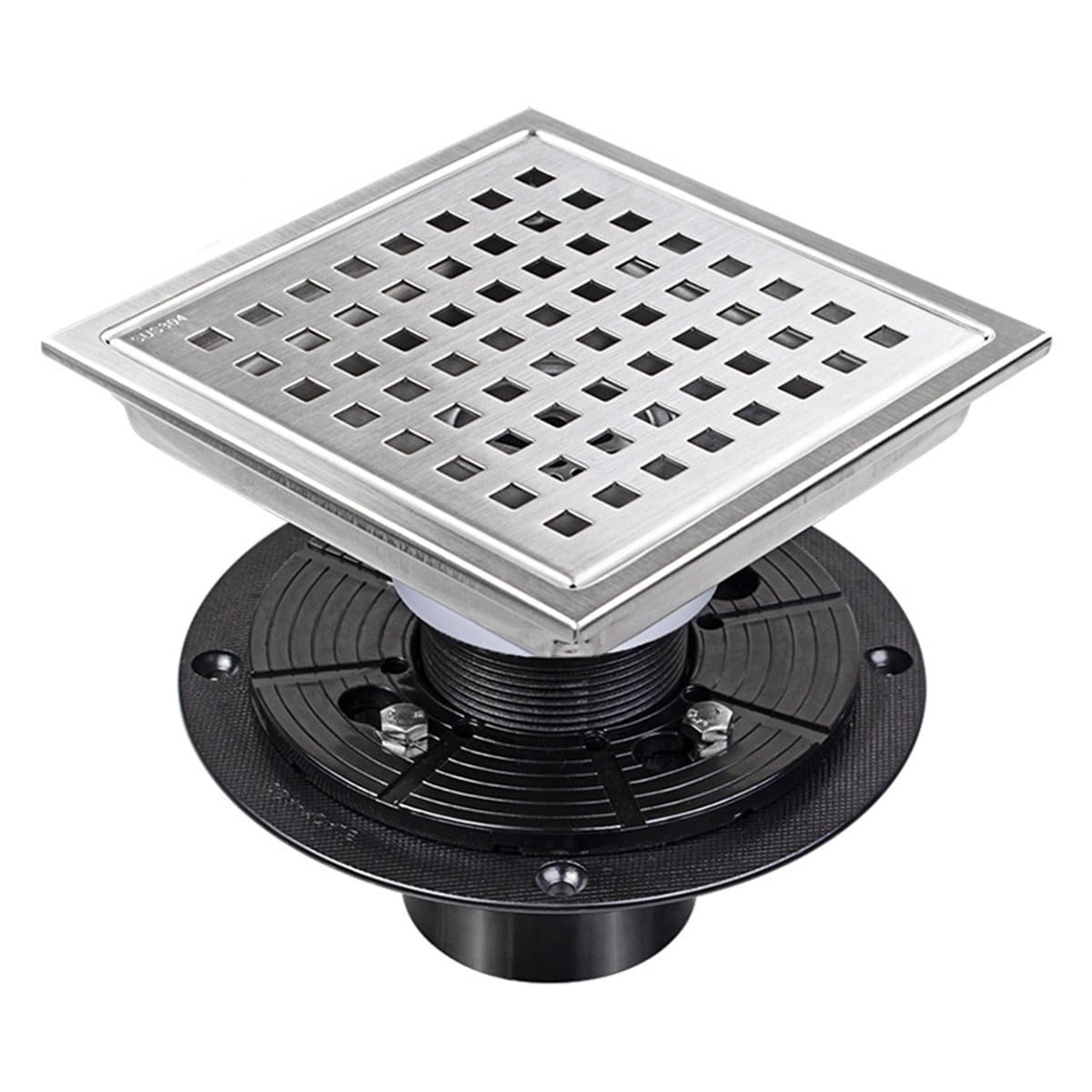 Haimni 4 Inch 6 Inch 304 Stainless Steel Square Shower Floor Drain With ...