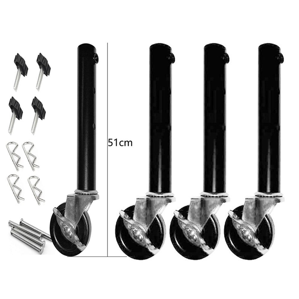 Haimni 4X Spring Loaded Wooden Tubular Gate Caster Supporting Wheel ...