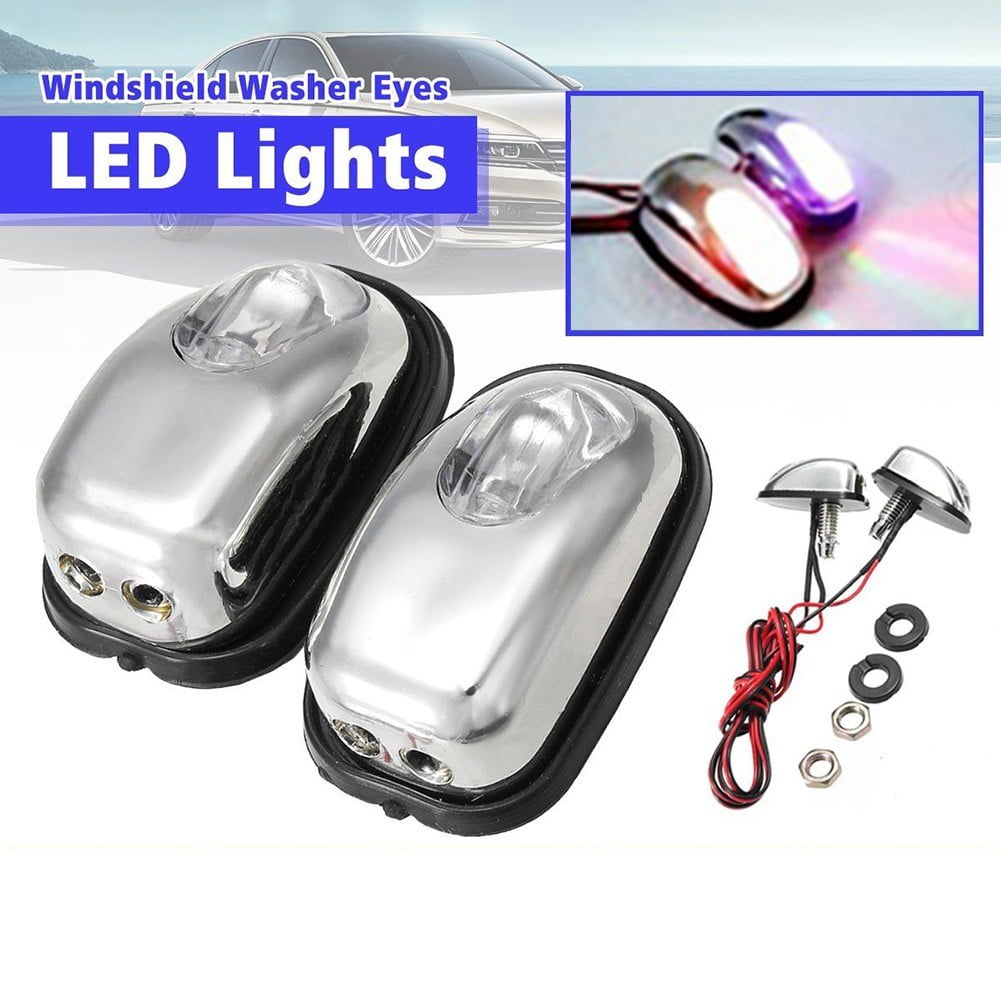 Haimni 5 Colors Led Car Sprinkler Light Windshield Windscreen Jet Spray ...