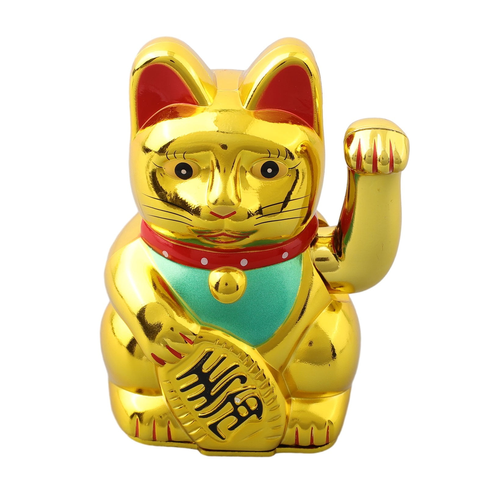 Haimni 5 Inch/13.5Cm Lucky-Cat Waving Feng Shui Beckoning Cats Wealth Fortune Lucky Kitty For ...