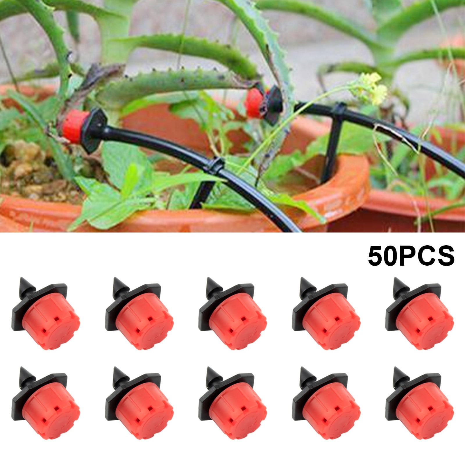 Haimni 50Pcs Garden Irrigation Nozzle Adjustable Dripper Sprinkler ...