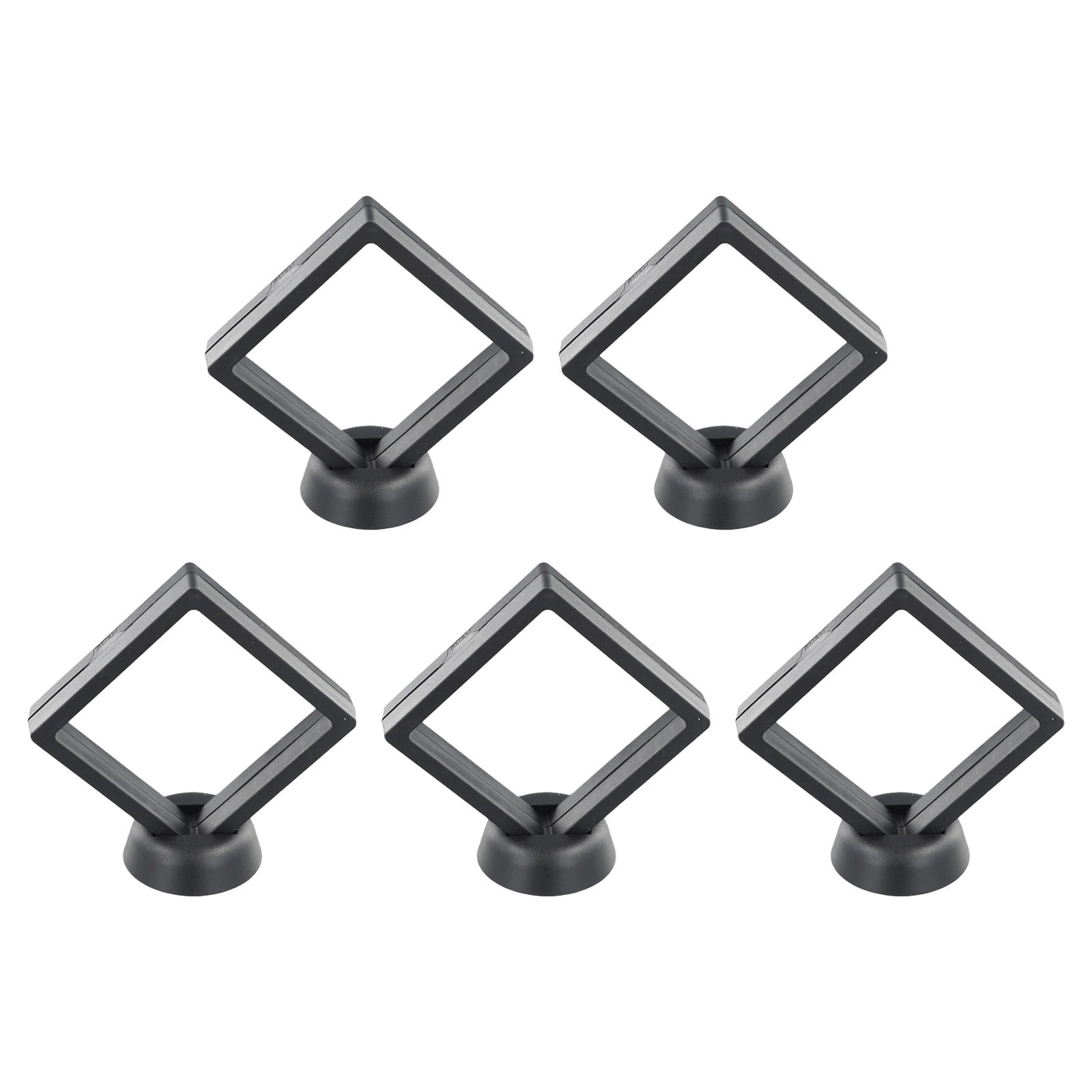 Haimni 5Pcs 3D Floating Frame Holder Stand Box Clear Jewelry Ring Coin ...