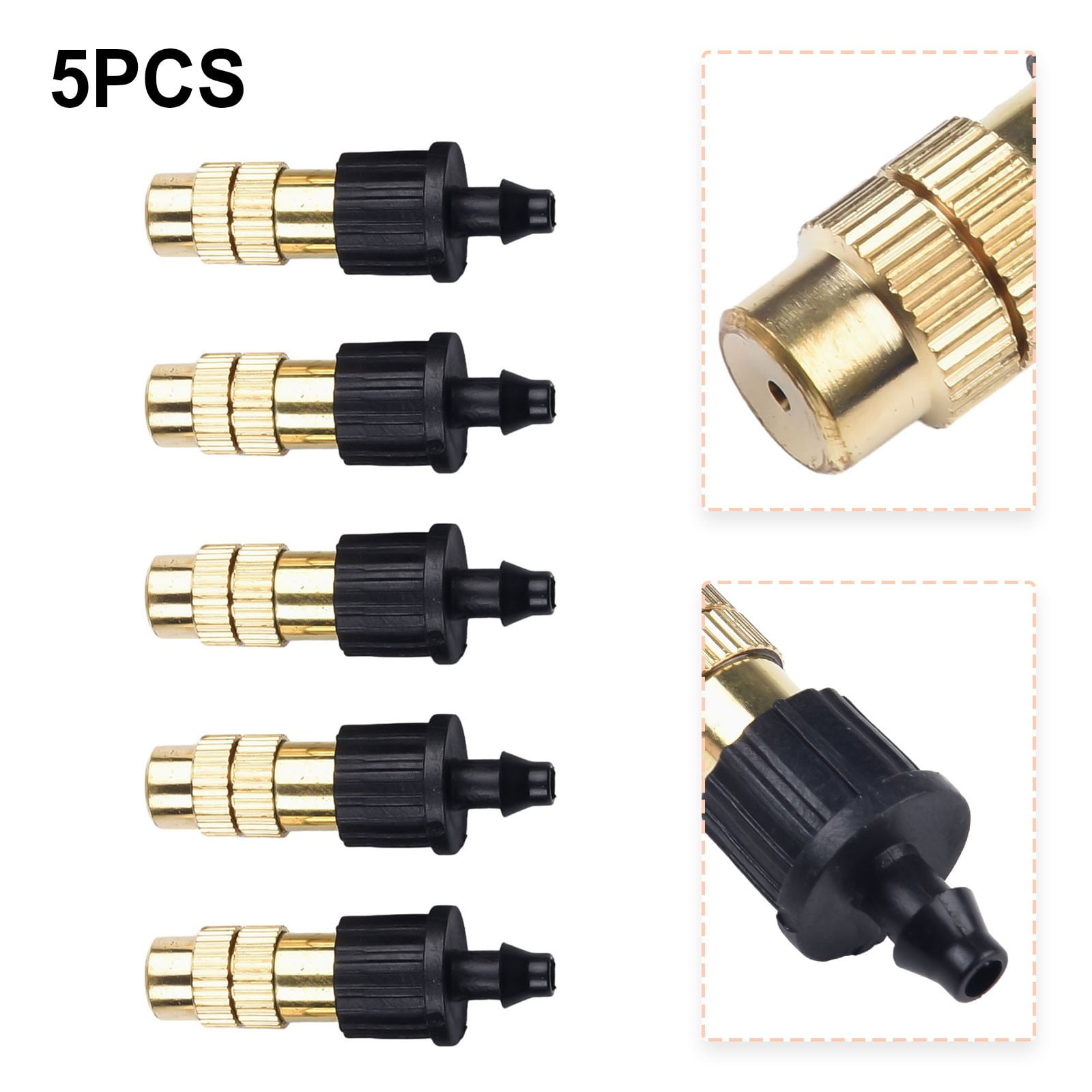Haimni 5Pcs Brass Fog Mist Nozzle Misting Fogging Cooling Spray ...