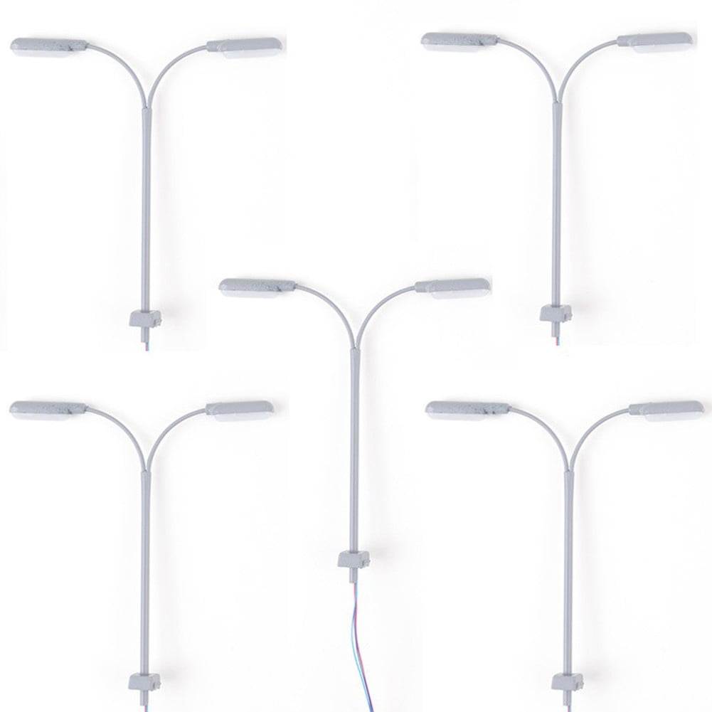 Haimni 5Pcs Model Railway Led Street Lamp N Scale 3V Single/Two/Four ...