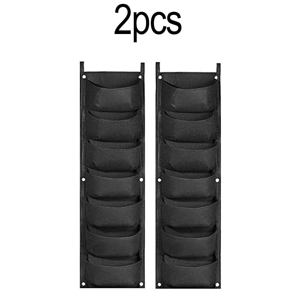 Haimni 7 Pocket Felt Planting Bags Garden Wall Planting Bags Vertical ...