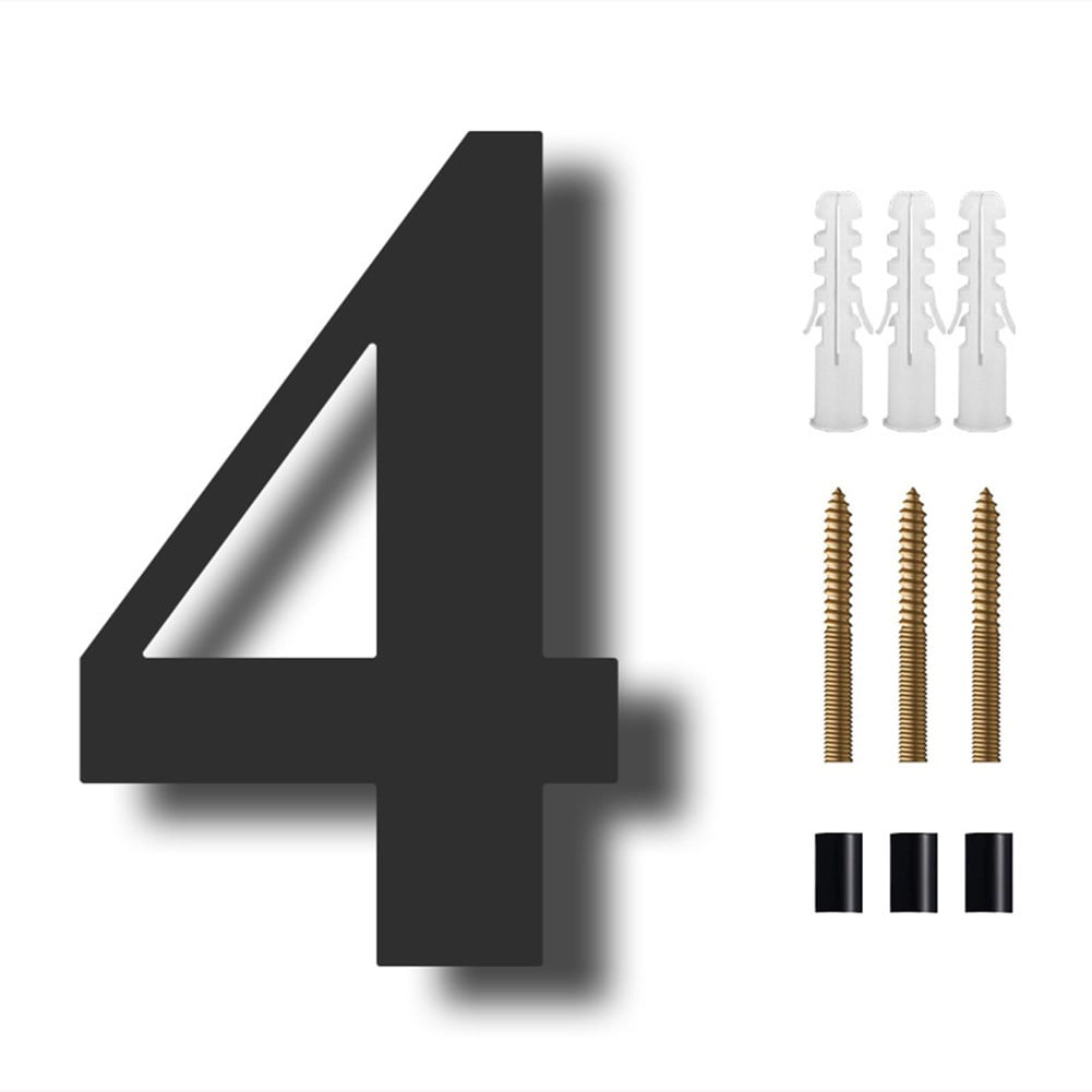 Haimni 8 Inch Modern Floating House Numbers Large Black Shadow Design ...