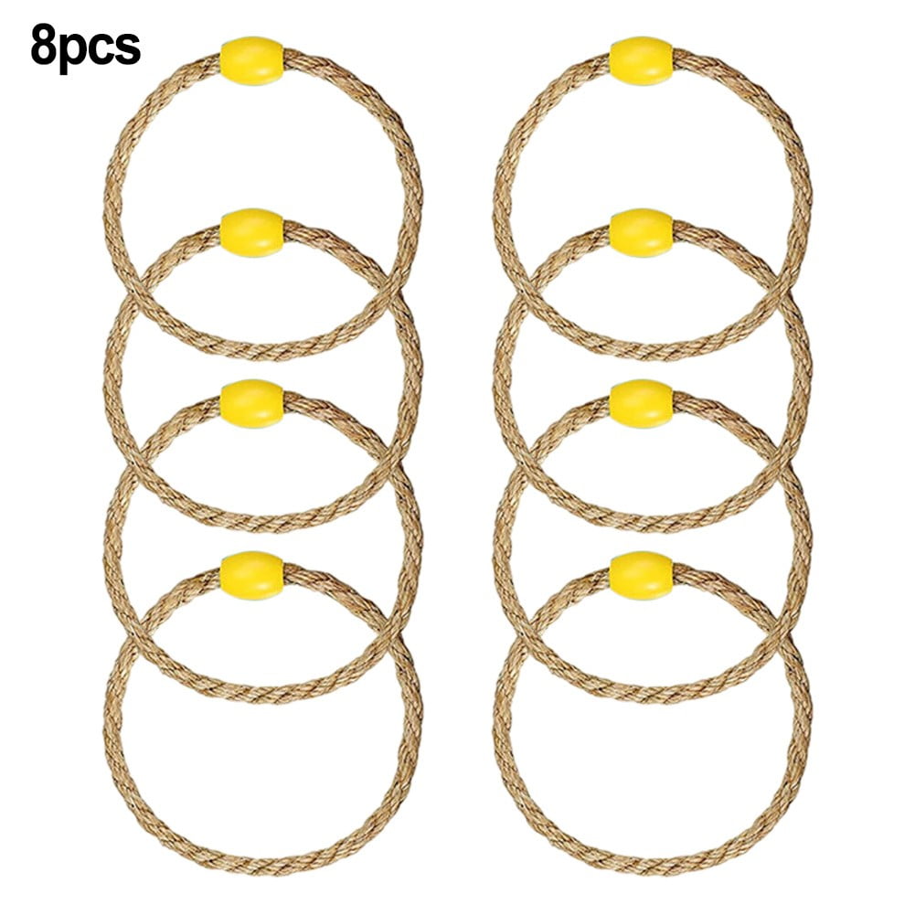 Haimni 8Pcs Ring Toss Rings Game Rope Ring Toss Game For Outdoor Party ...