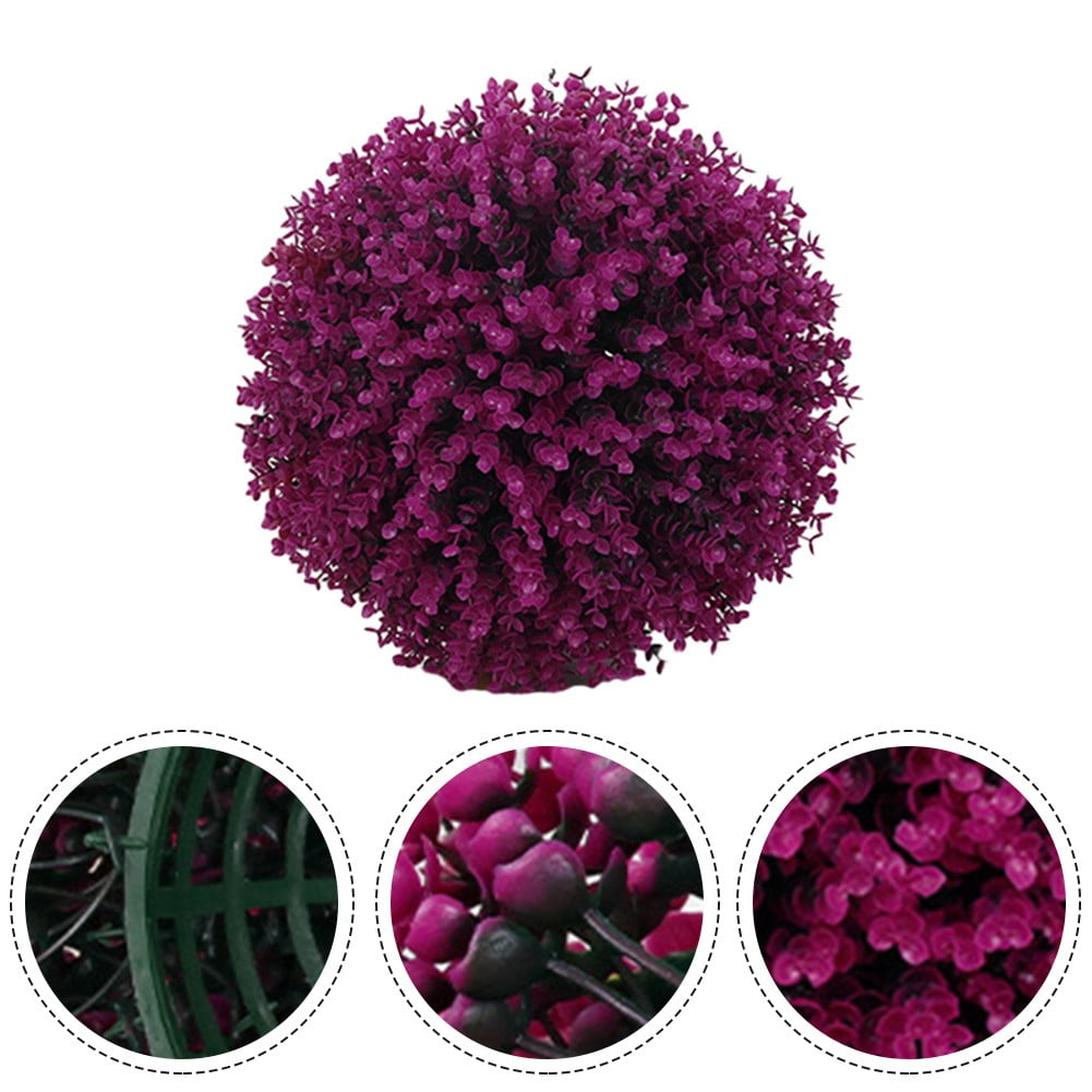Haimni Artificial Rose Flower Balls Topiary Hanging Garden Basket Plant Stable - Walmart.com