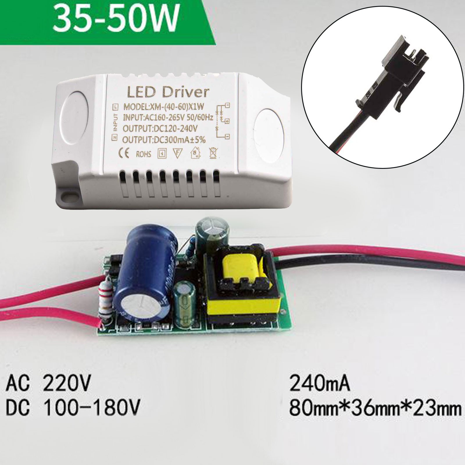 Haimni Constant Voltage Power Drive Power Supply Transformer Switch 25-36W 35-50W Driver Power ...