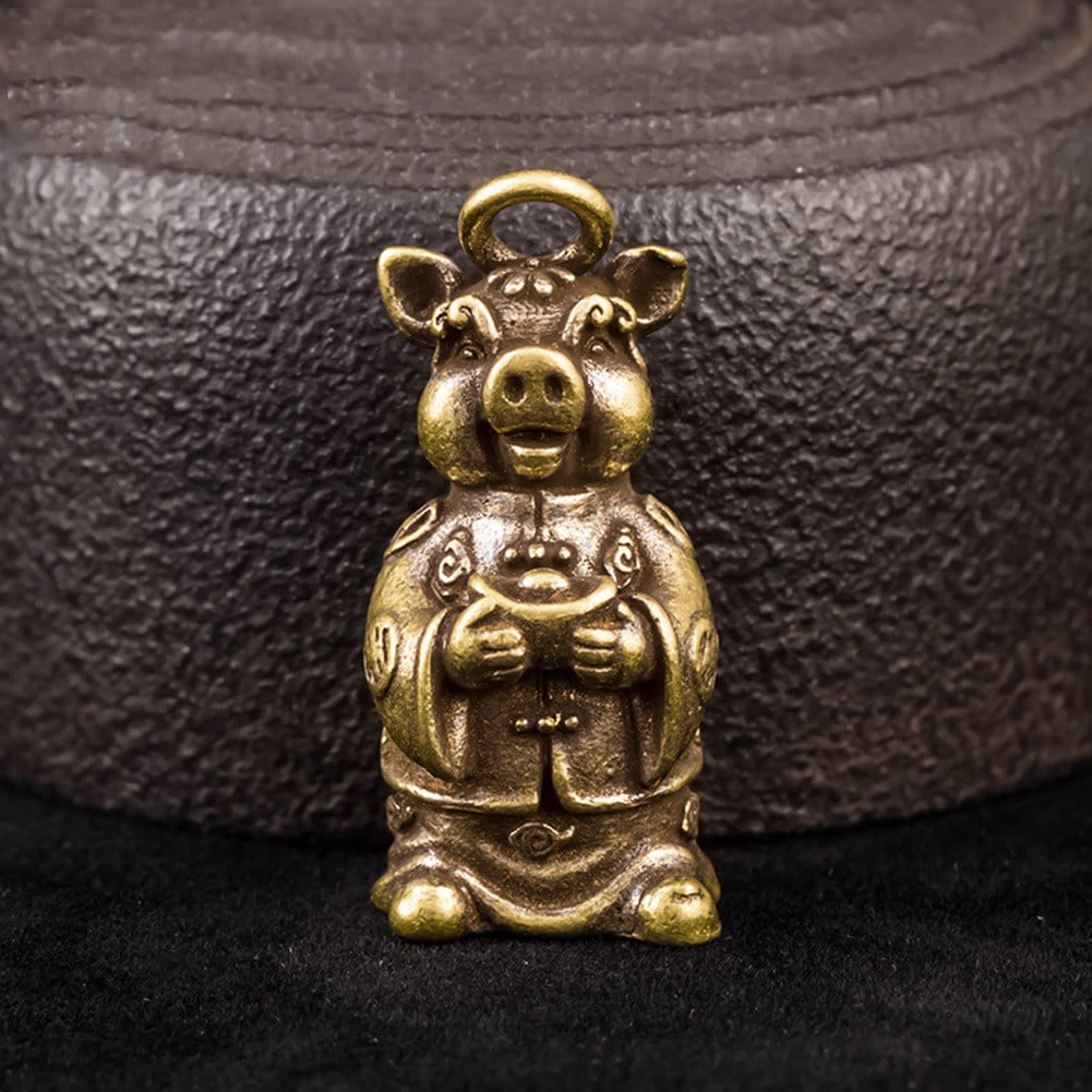 Haimni Copper Sculpture Ornaments Brass Animal Small Statue Miniatures ...