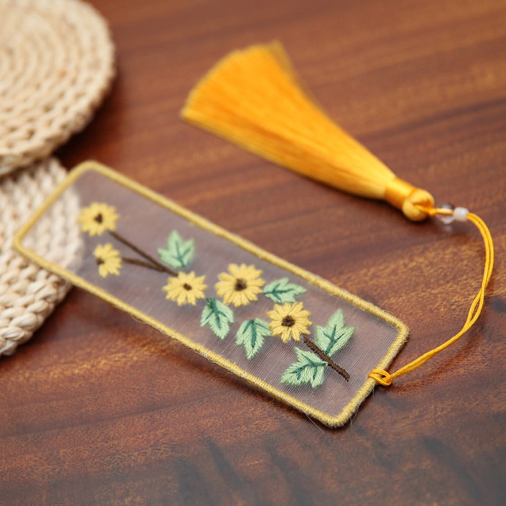 Haimni Embroidery Bookmark Kit With Pattern Instructions Adjustable ...