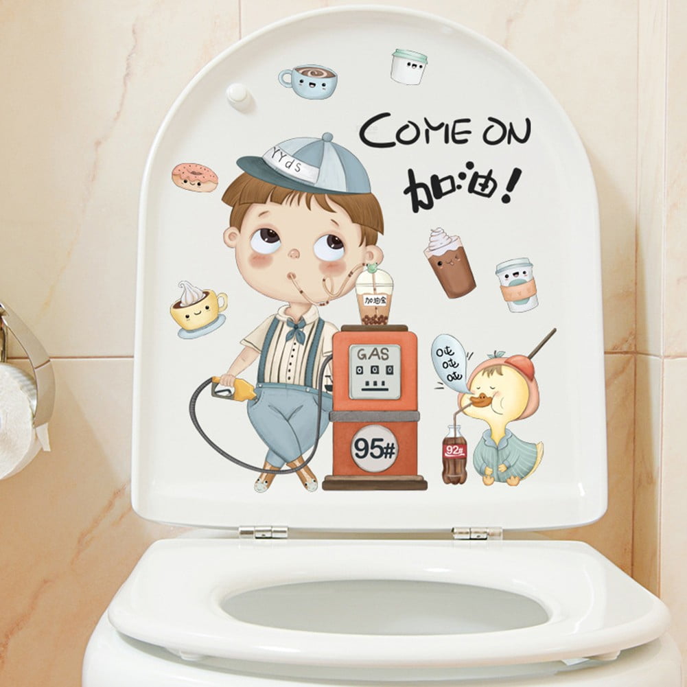 Haimni Funny Toilet Stickers Toilet Lid Stickers For Bathroom Fun ...