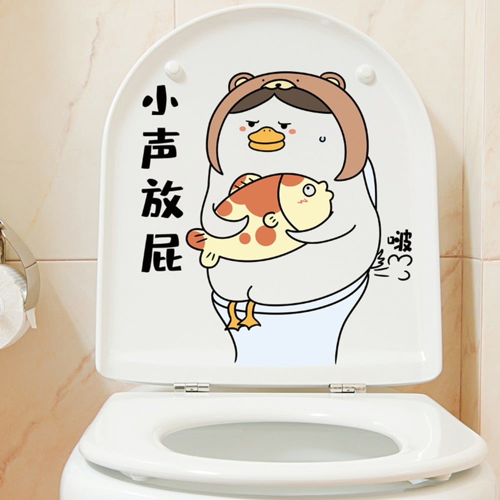 Haimni Funny Toilet Stickers Toilet Lid Stickers For Bathroom Fun ...