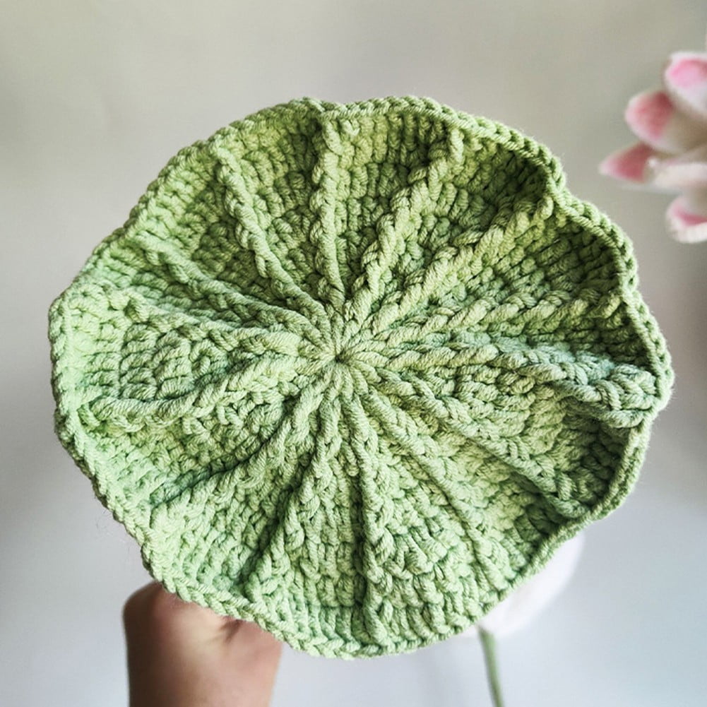 Haimni Hand-Woven Shaped Artificial Flower Lotus Lotus Leaf Wool ...