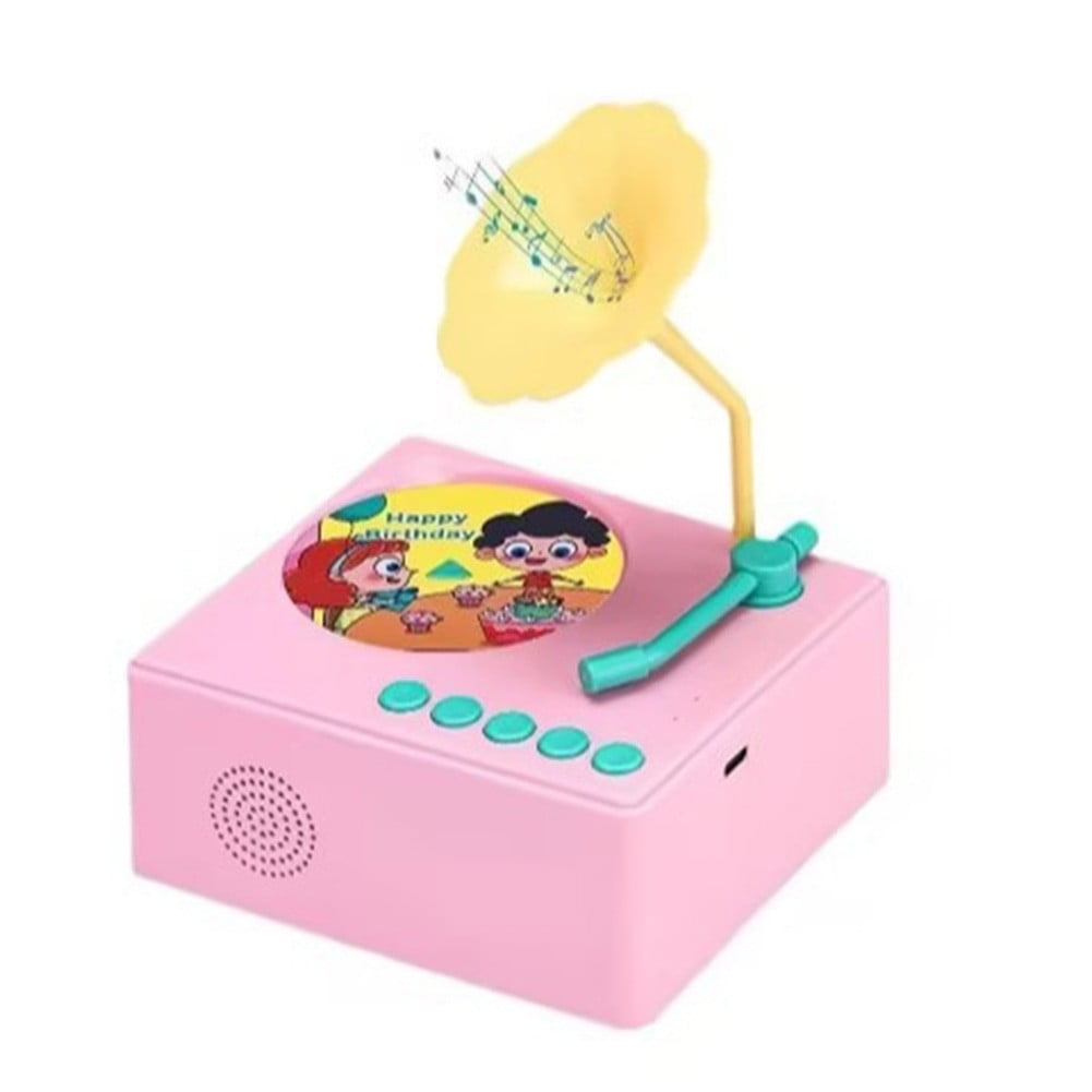 Haimni Kids Gramophone With 96 Cards: Fun Phonograph Music Player For ...