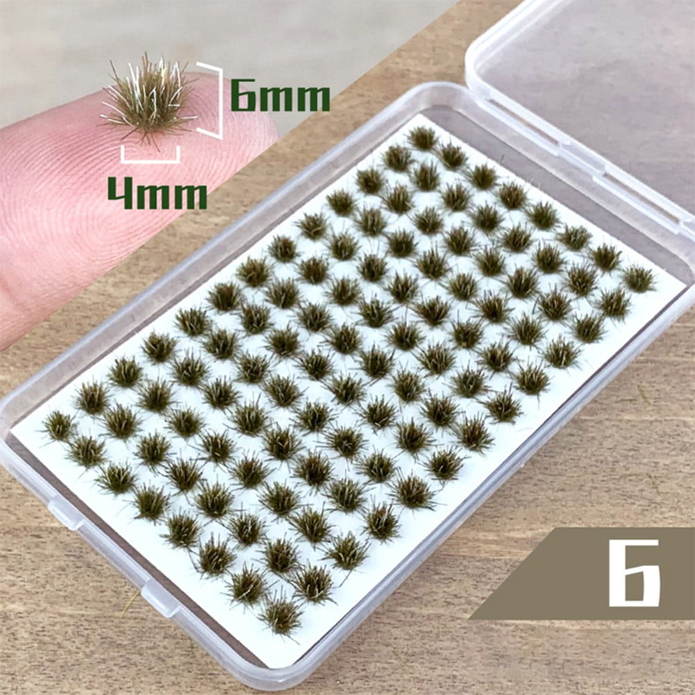 Haimni Mini Grass Cluster Self-Adhesive Static Grass Tufts Diy ...