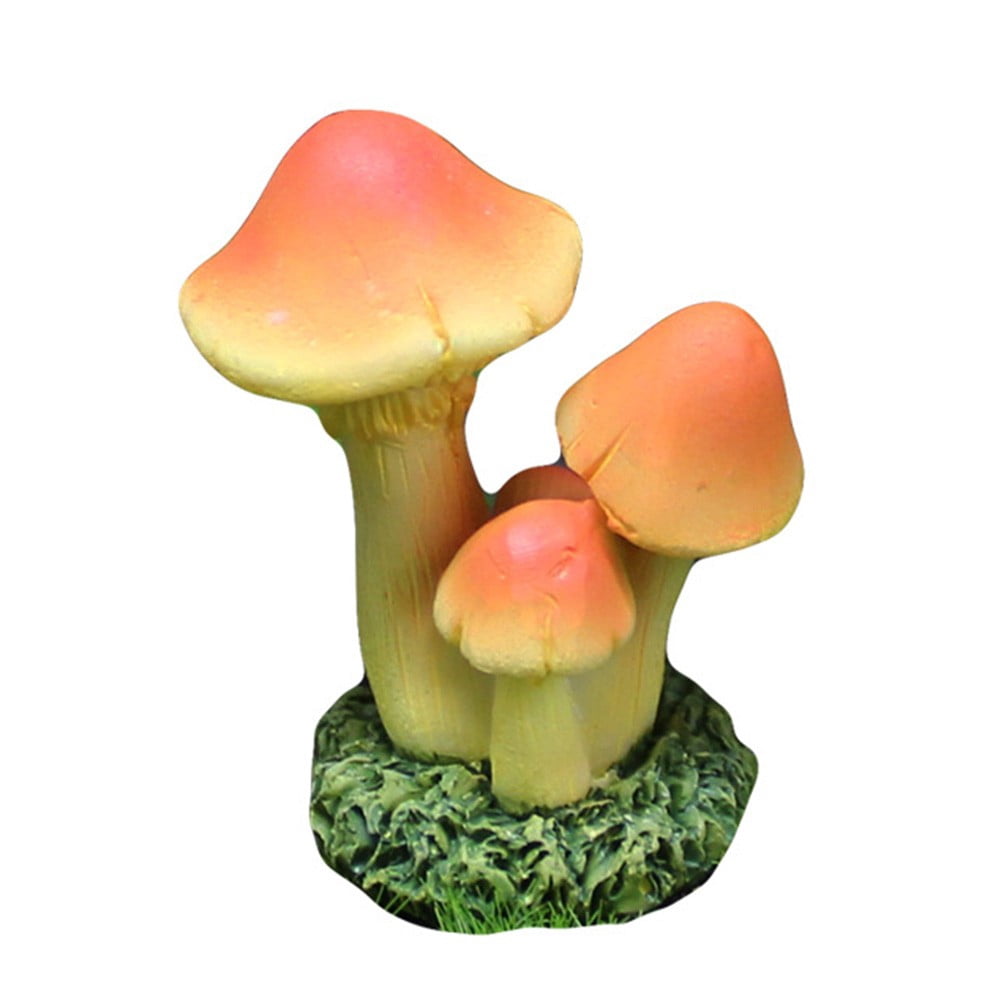 Haimni Mini Resin Mushroom Statue Diy Mini Landscape Garden Terrace ...