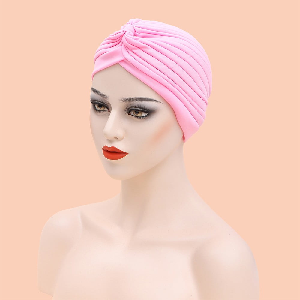 Haimni Plain Stretch Turban Hat for Women with Hair Loss Perfect for ...