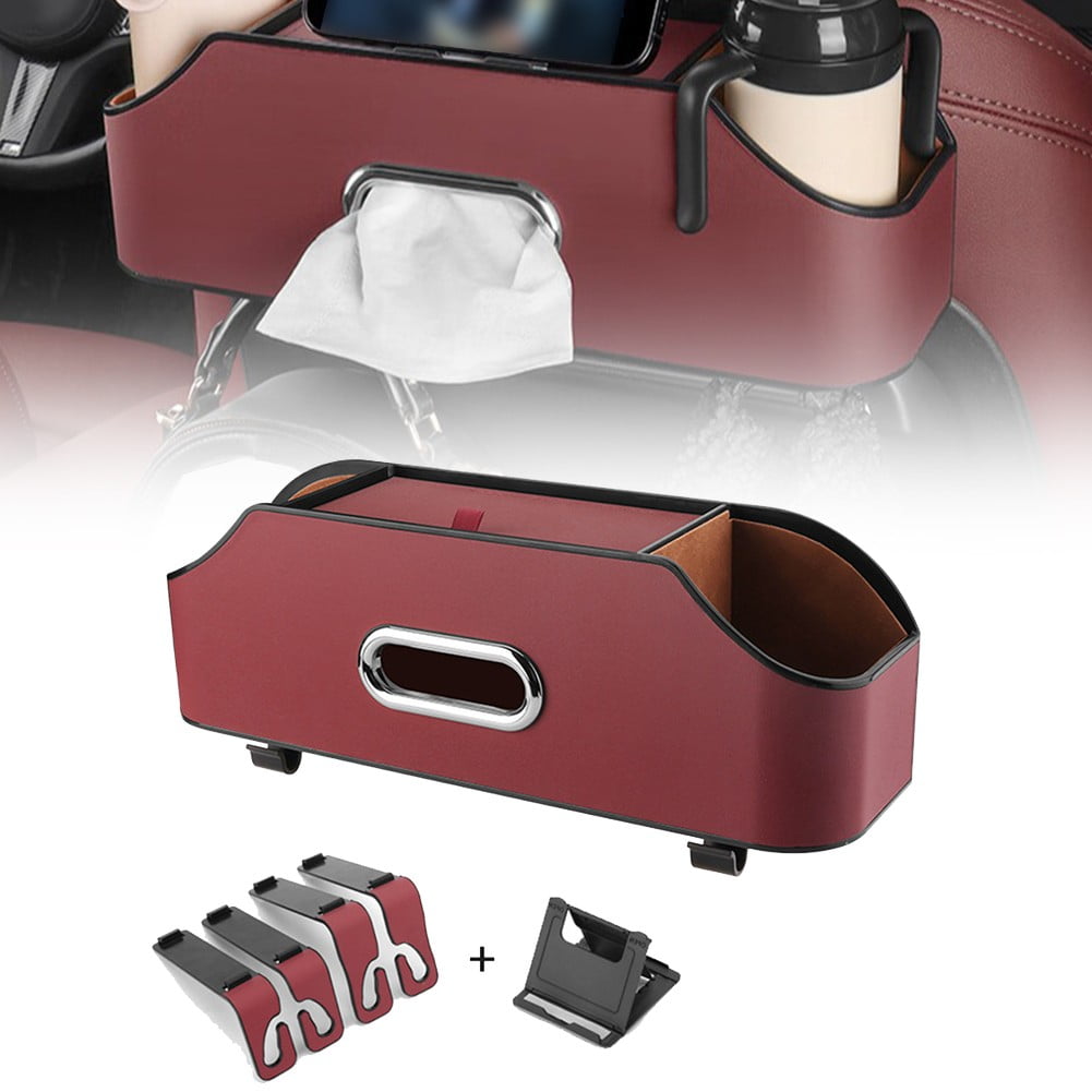 Haimni Premium Car Seat Back Storage Box With Hook Design - Multi ...