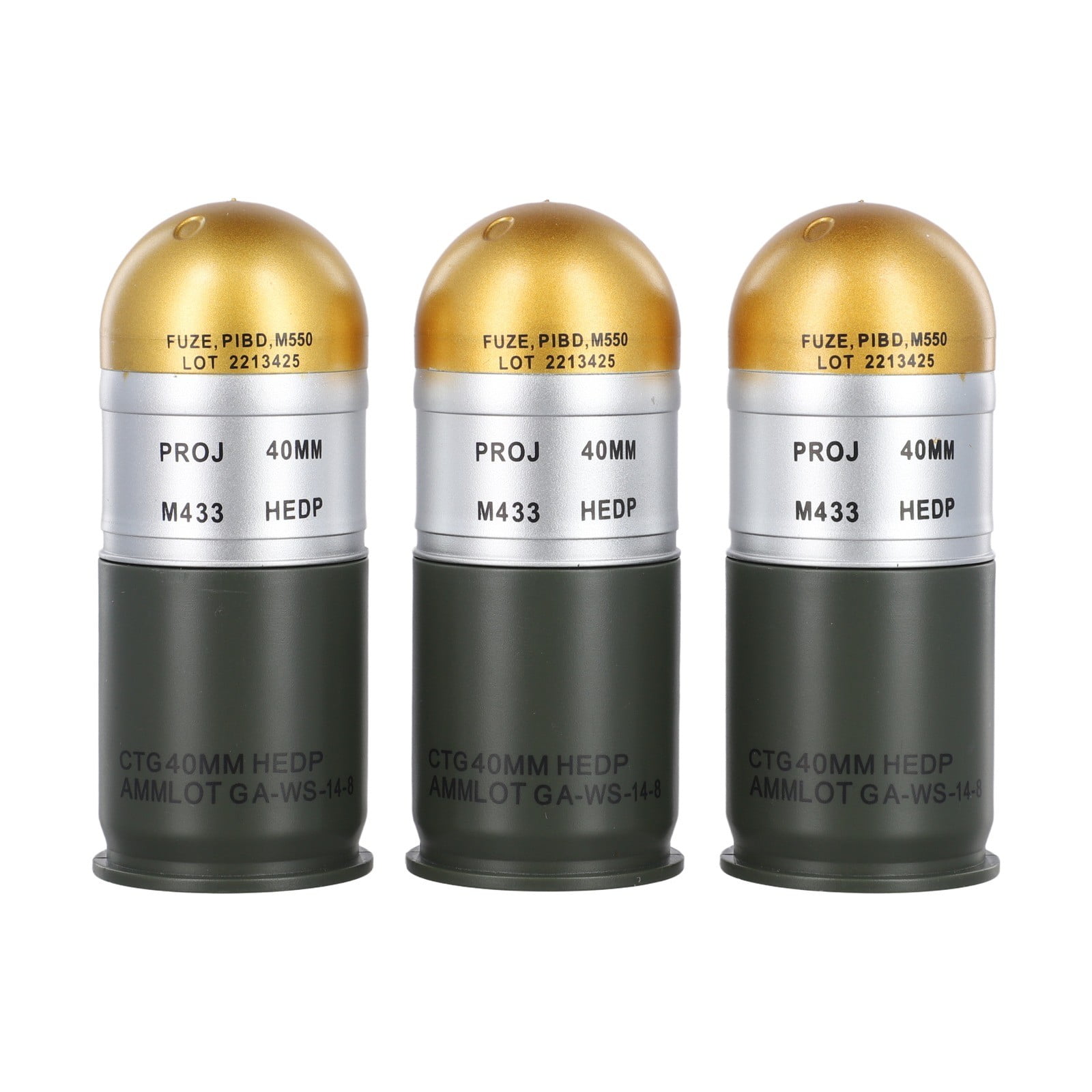 Haimni Robust Toy M433 Hedp 40Mm Cartridge Dummy Grenade With Mini ...