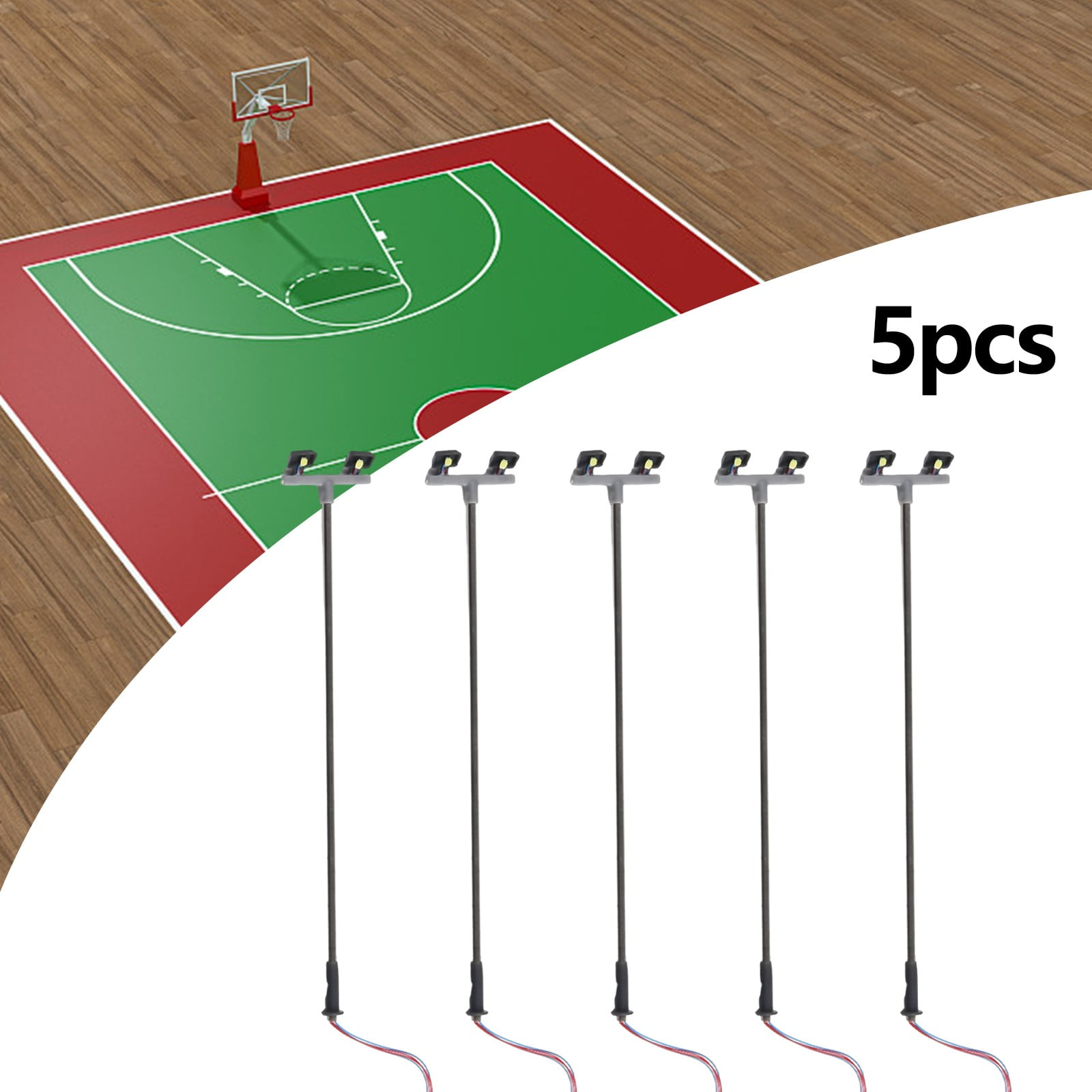 Haimni Set Of 5 Twin Led Model Railway Yard Lights For Oo 00 Guage ...