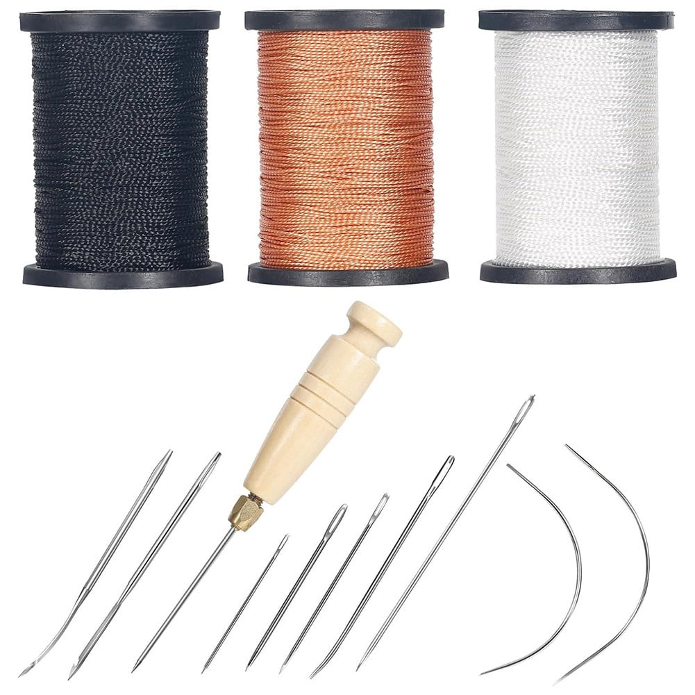 Haimni Sewing Set With Awls,Needles,Nylon Thread For Repairing Leather ...