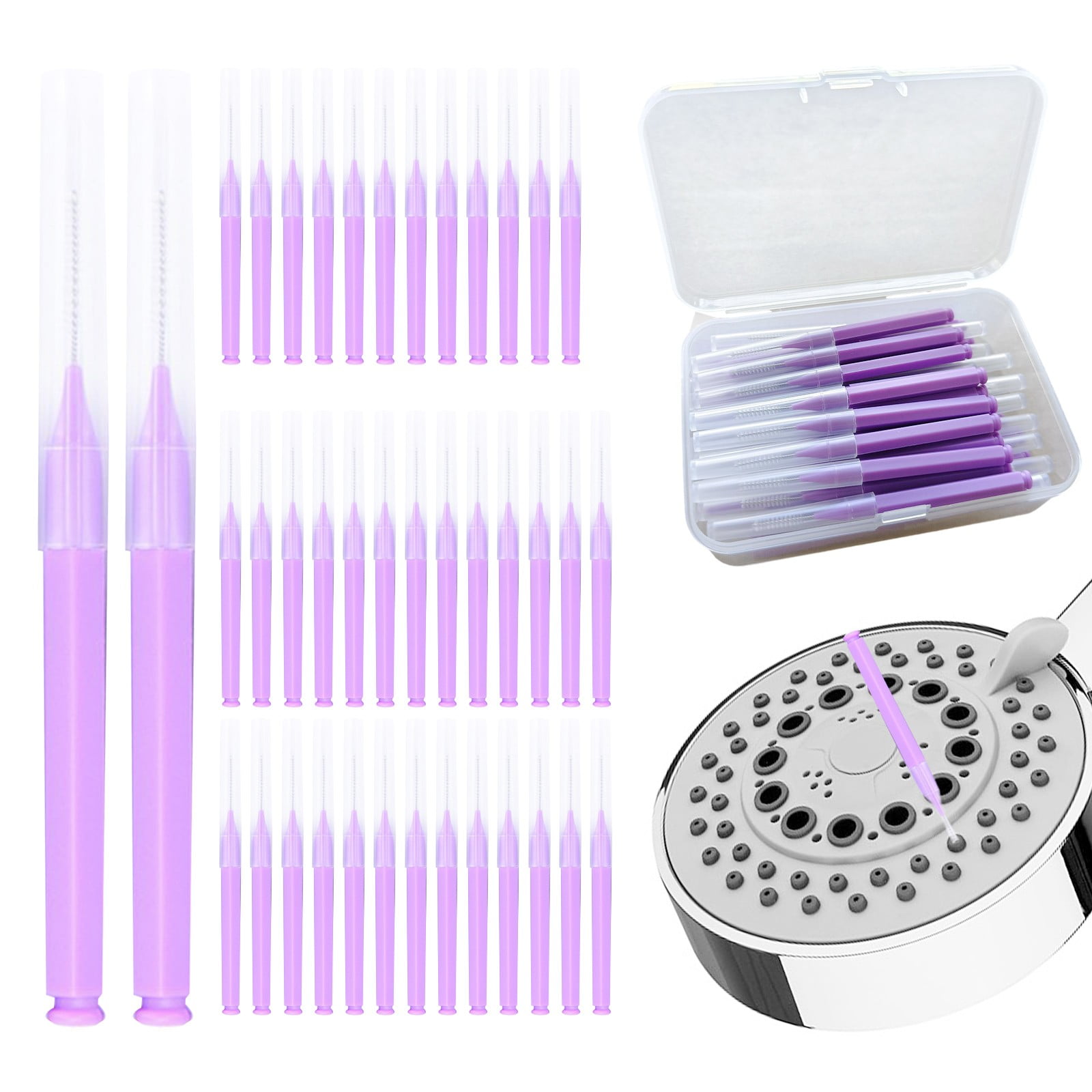 Haimni Shower Head Cleaning Brush Bathroom Anti-Clogging Micro Pp ...
